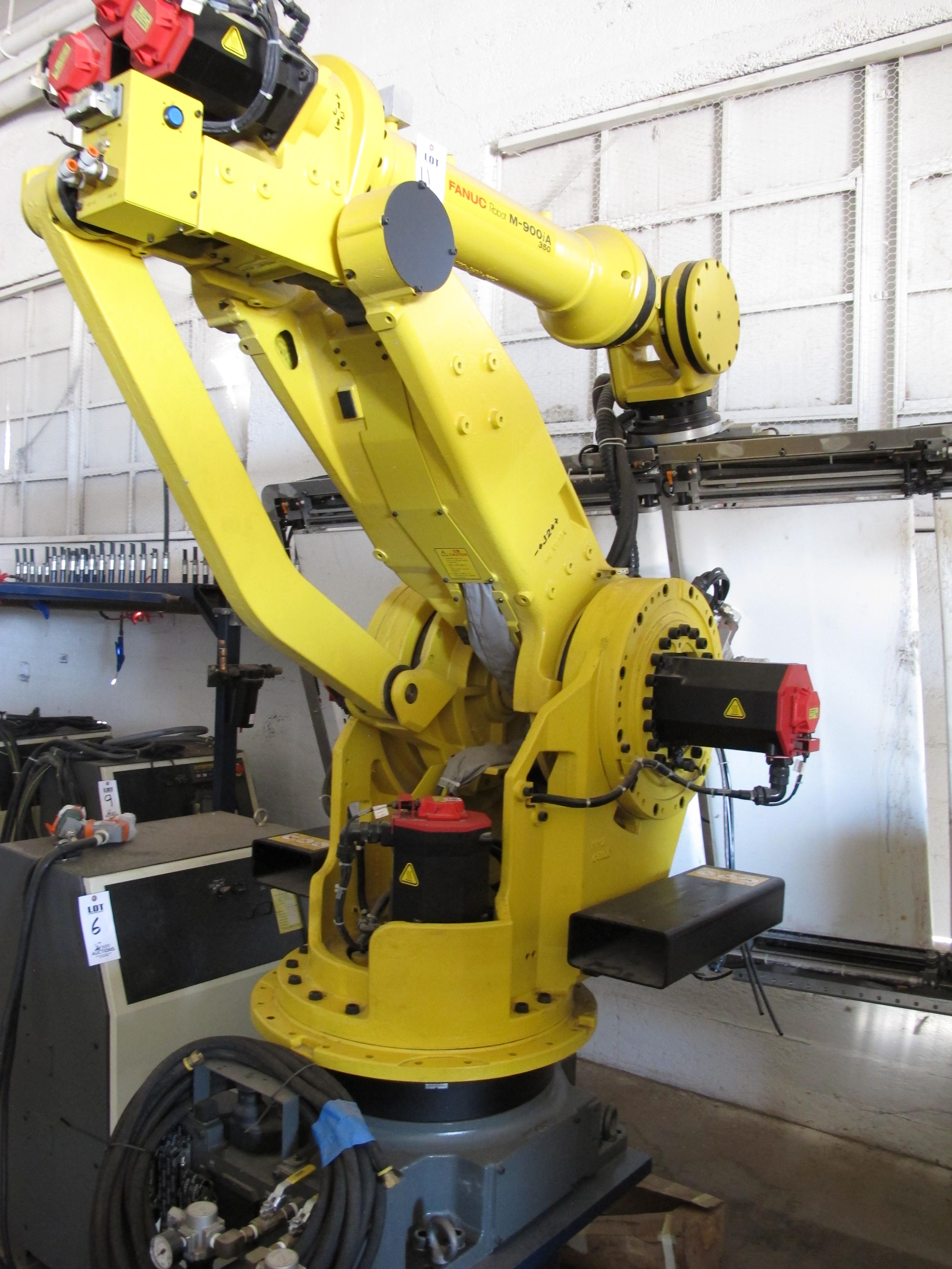 FANUC INDUSTRIAL JOINTED ARM ROBOT, MODEL M-900iA 350, TYPE A05B-1327 ...