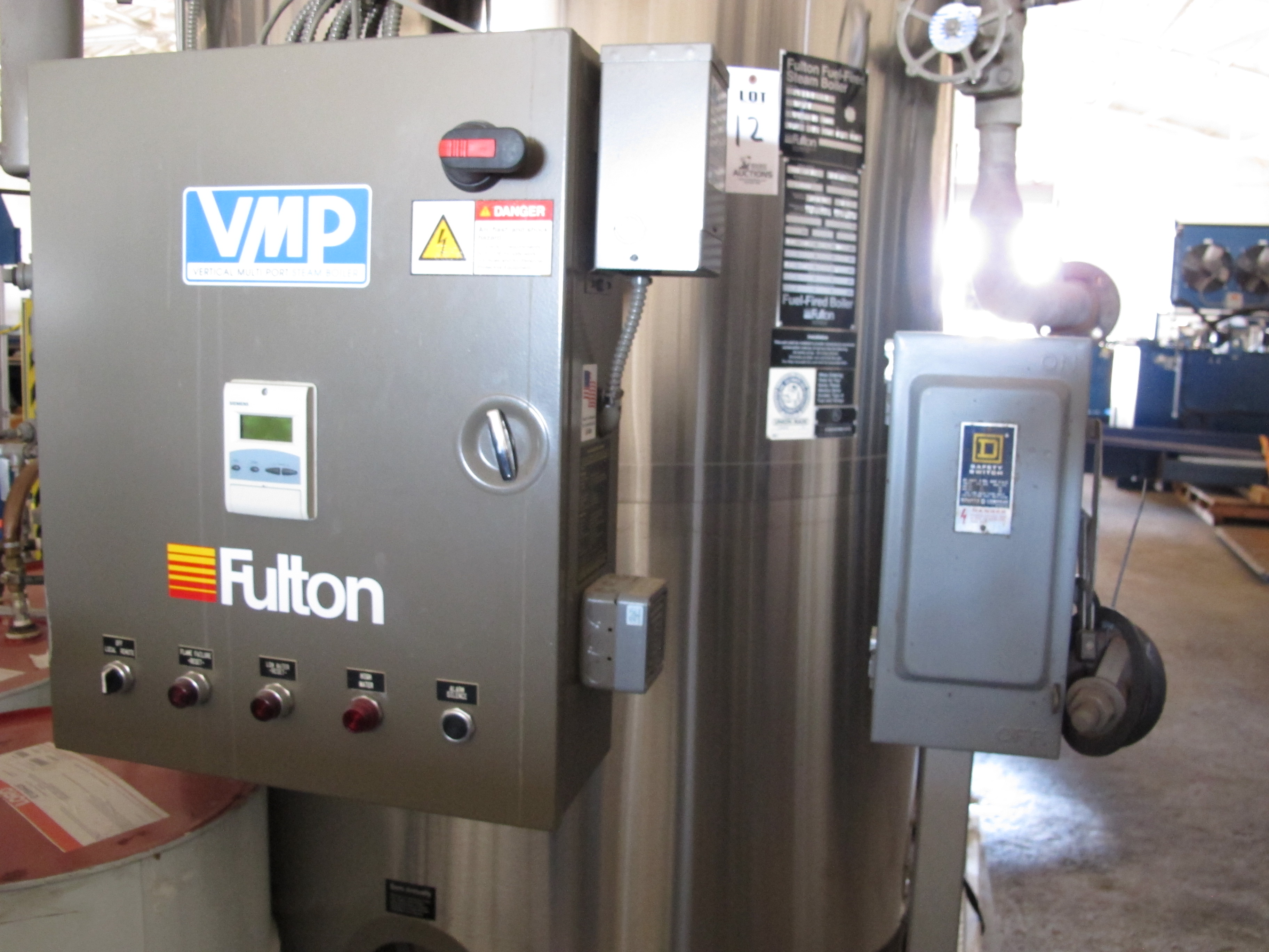 FULTON FUEL-FIRED MULTI-PORT STEAM BOILER, MODEL VMP 60 LE, BIOLER ...