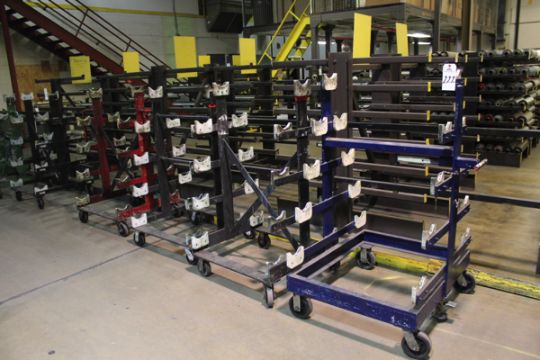 { Group of lots: 221,222,223,224 (P) } Lot of (4) Anilox Roller Storage ...