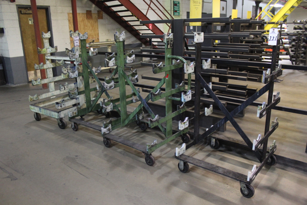 { Group of lots: 221,222,223,224 (P) } Lot of (4) Anilox Roller Storage ...