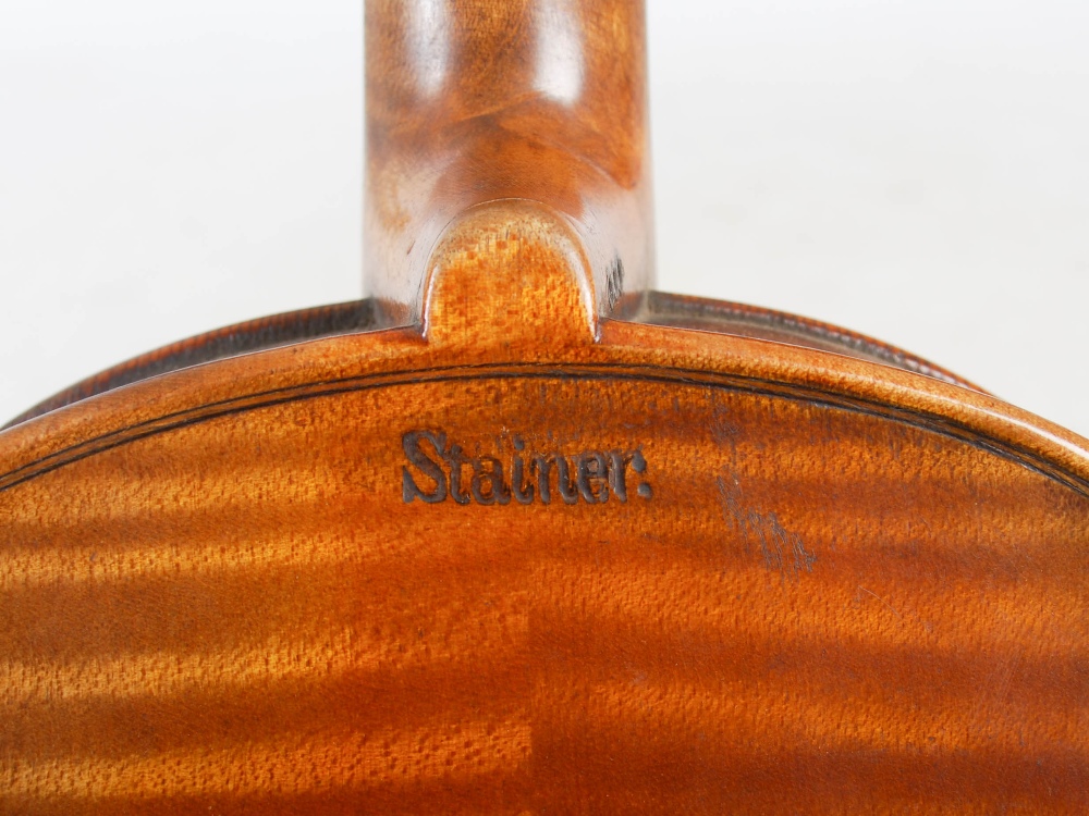 A full size violin bearing paper label 'Jacobus Stainer in Absam prope ...