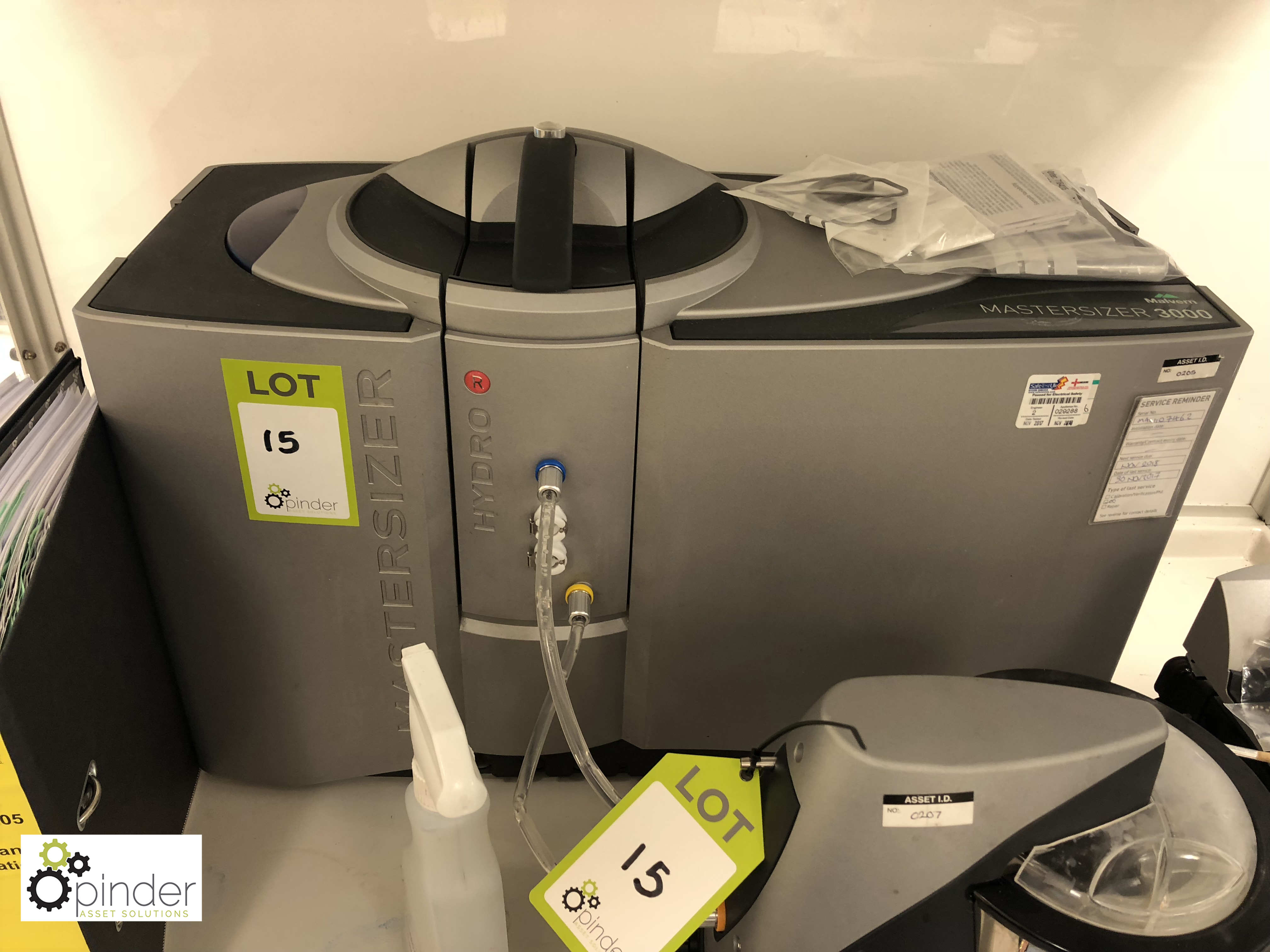 Malvern Mastersizer 3000 System, serial number MAL1107462, with Aero S ...