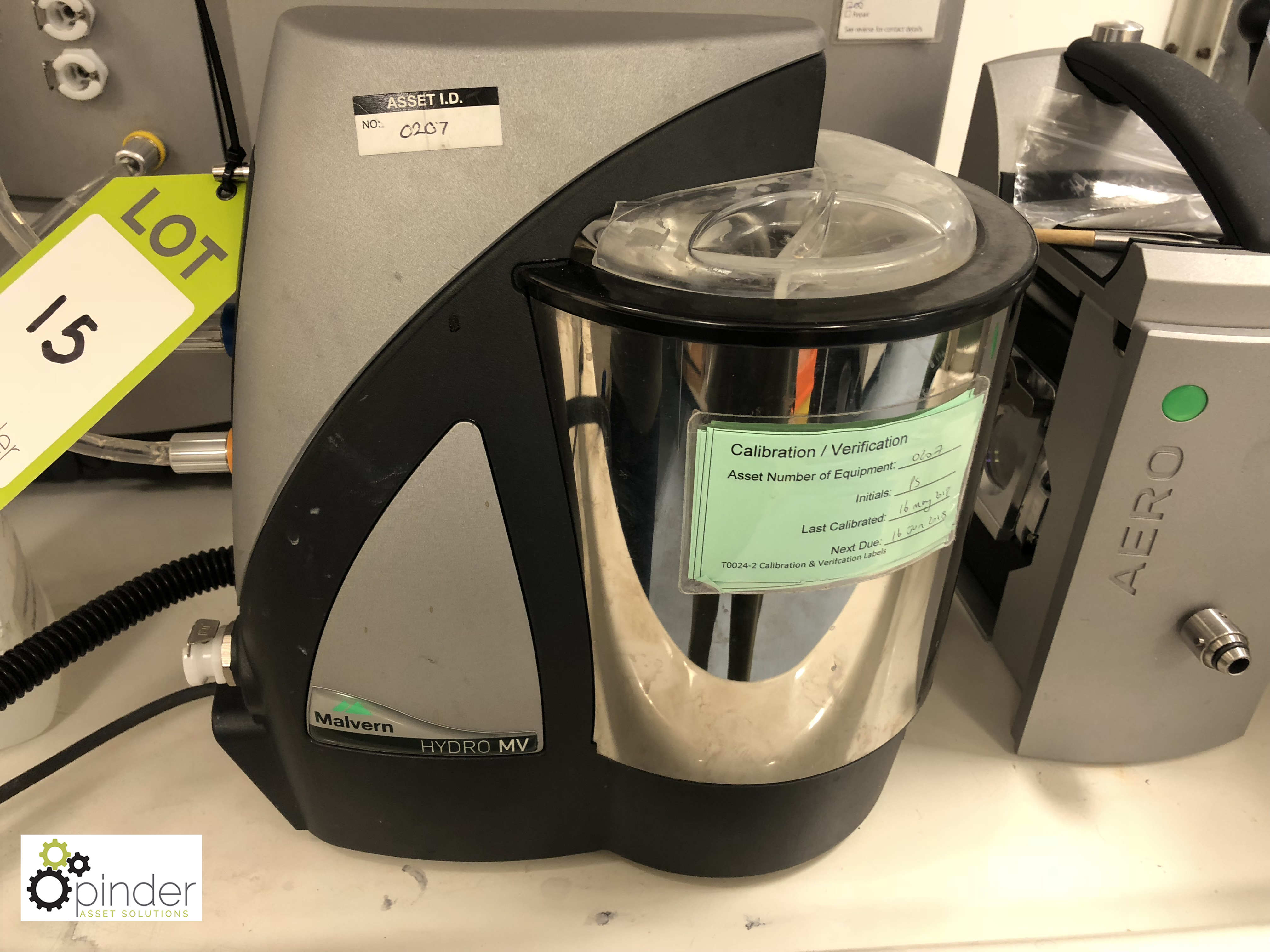 Malvern Mastersizer 3000 System, serial number MAL1107462, with Aero S ...