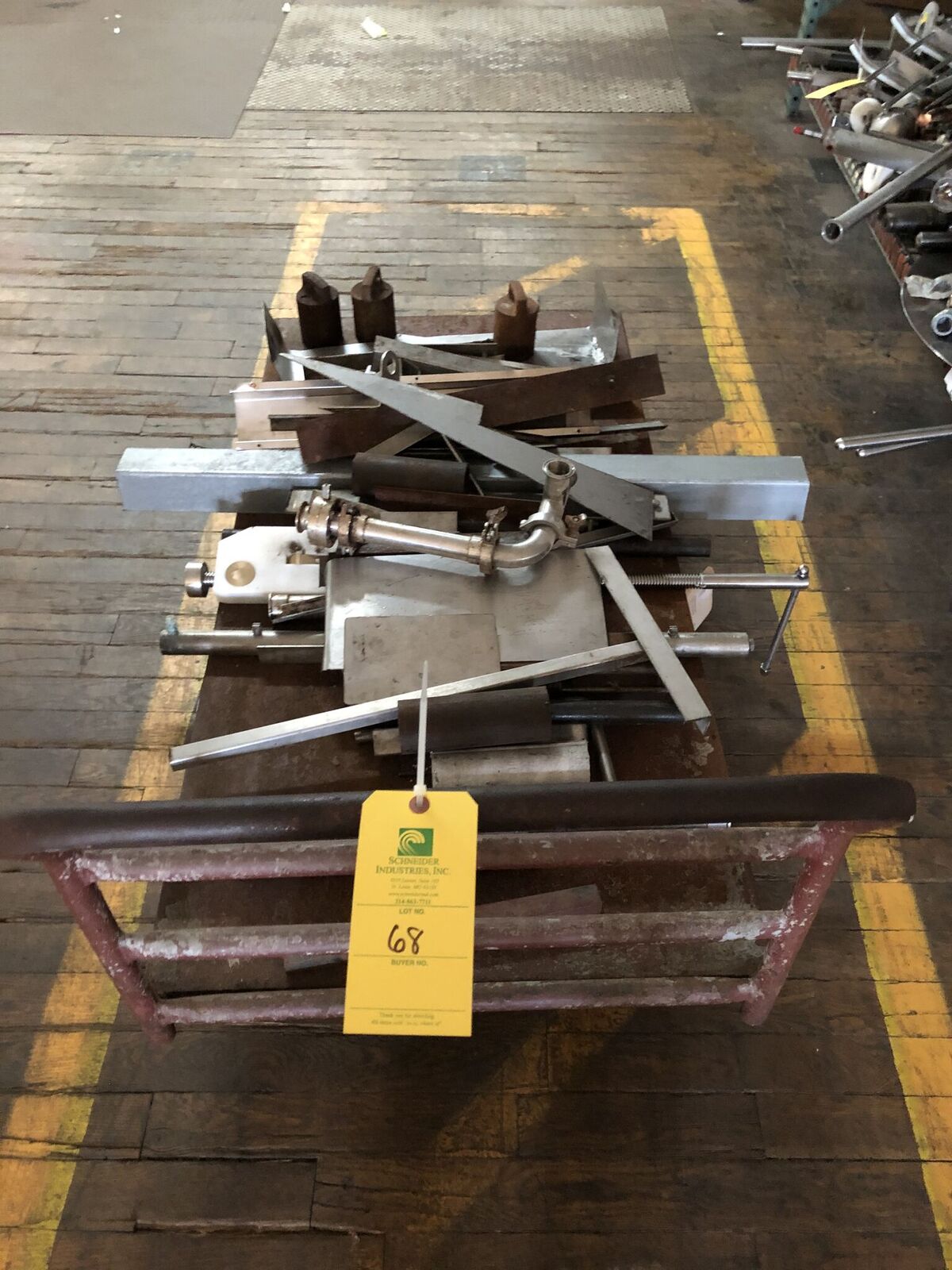 { Group of lots: 67, 68 } (2) Push Carts & Scrap Metal