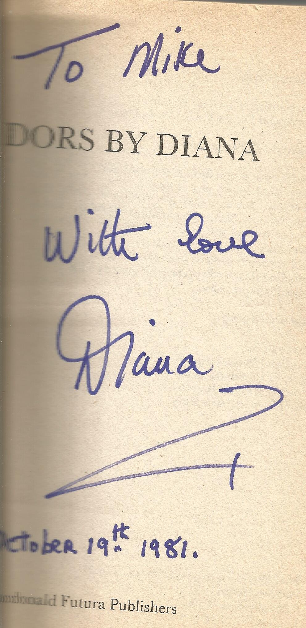 Diana Dors signed book Dors By Diana, An Intimate self-portrait. Signed ...