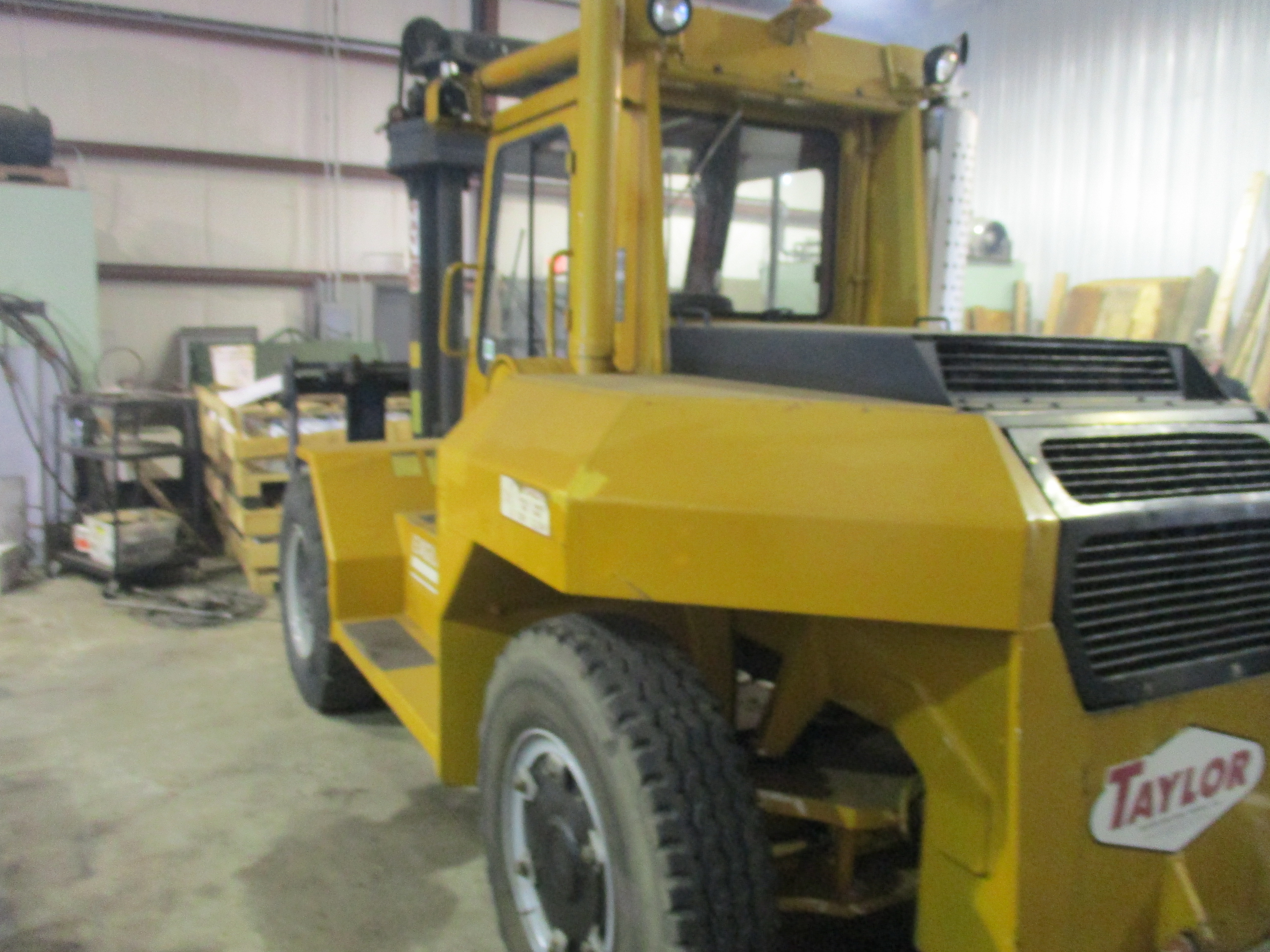 Taylor Machine #TE-250S Forklift, 6 Cyl. Diesel W/ 8' Forks, HRS: 4,695 ...