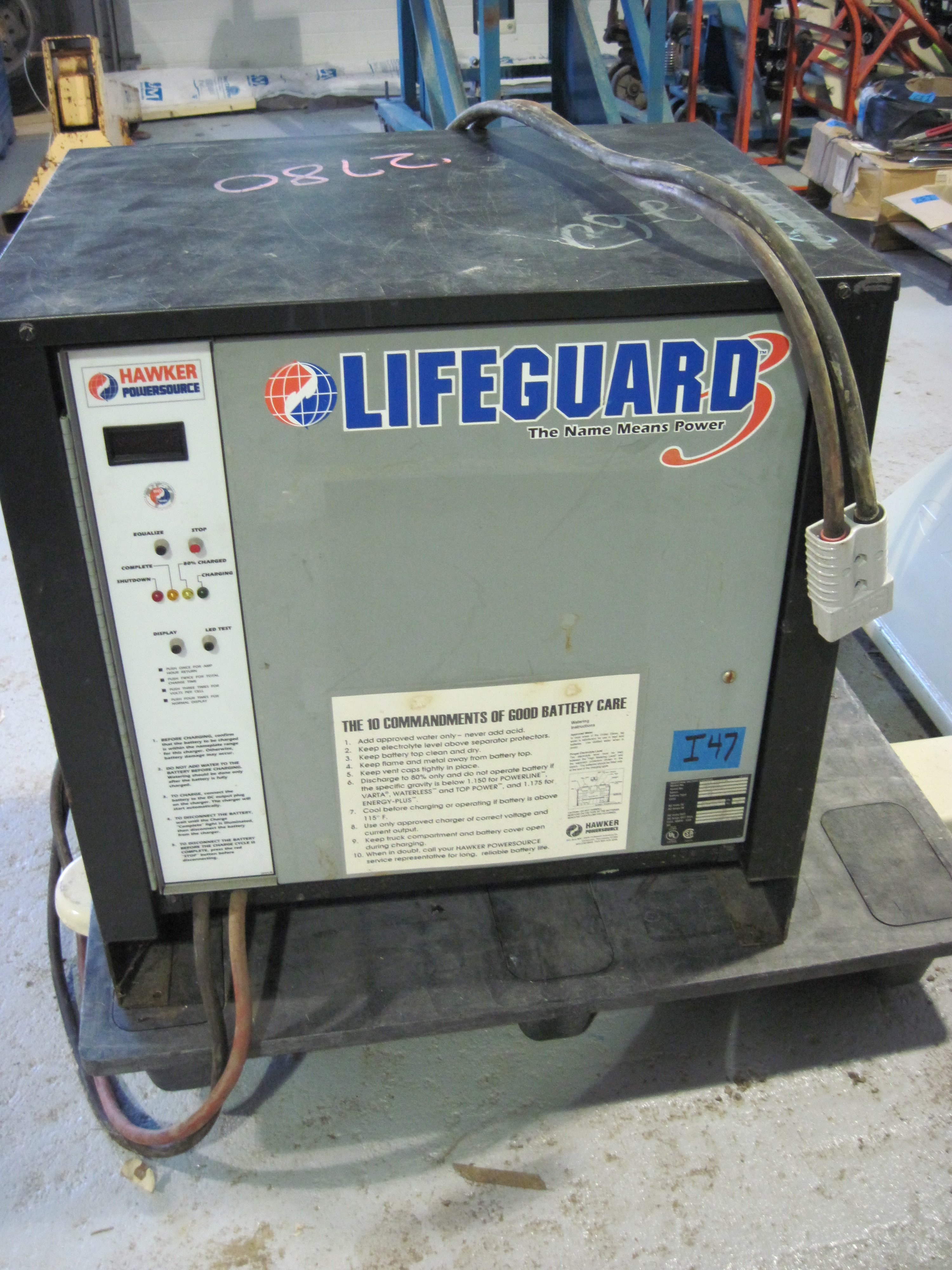 Hawker Power Source Lifeguard Forklift Charger Model LG18-1050F3B ...