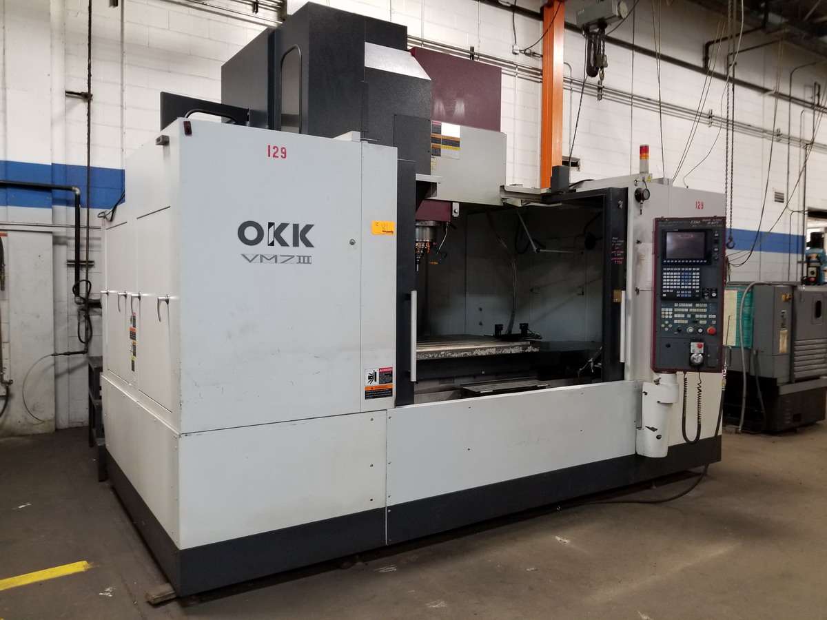 OKK VM7-II CNC VMC CNC Vertical Machining Center, 29.1" x 61" table, X ...