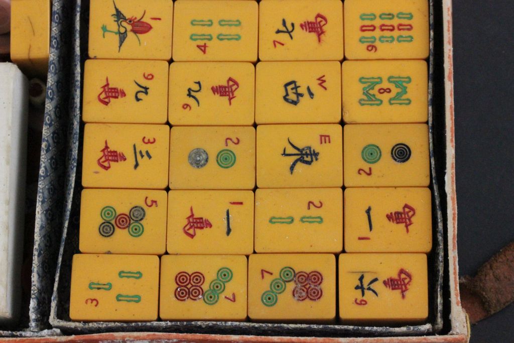 Vintage Boxed ' Chinese Game of Four Winds ' (Early Mah-jong) by Wing ...