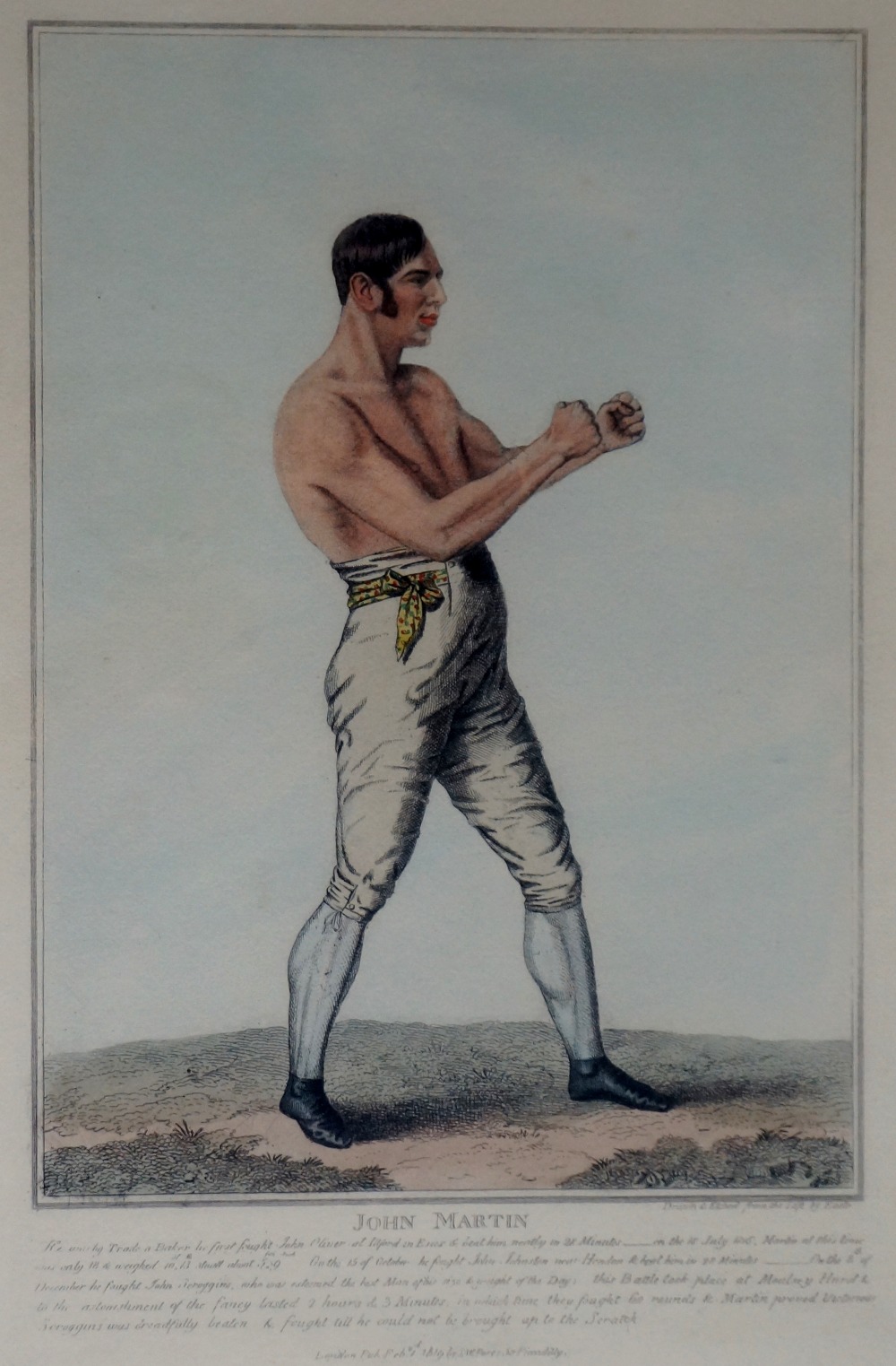 Pugilism - a pair of 19th Century prints: James Belcher and Thomas ...