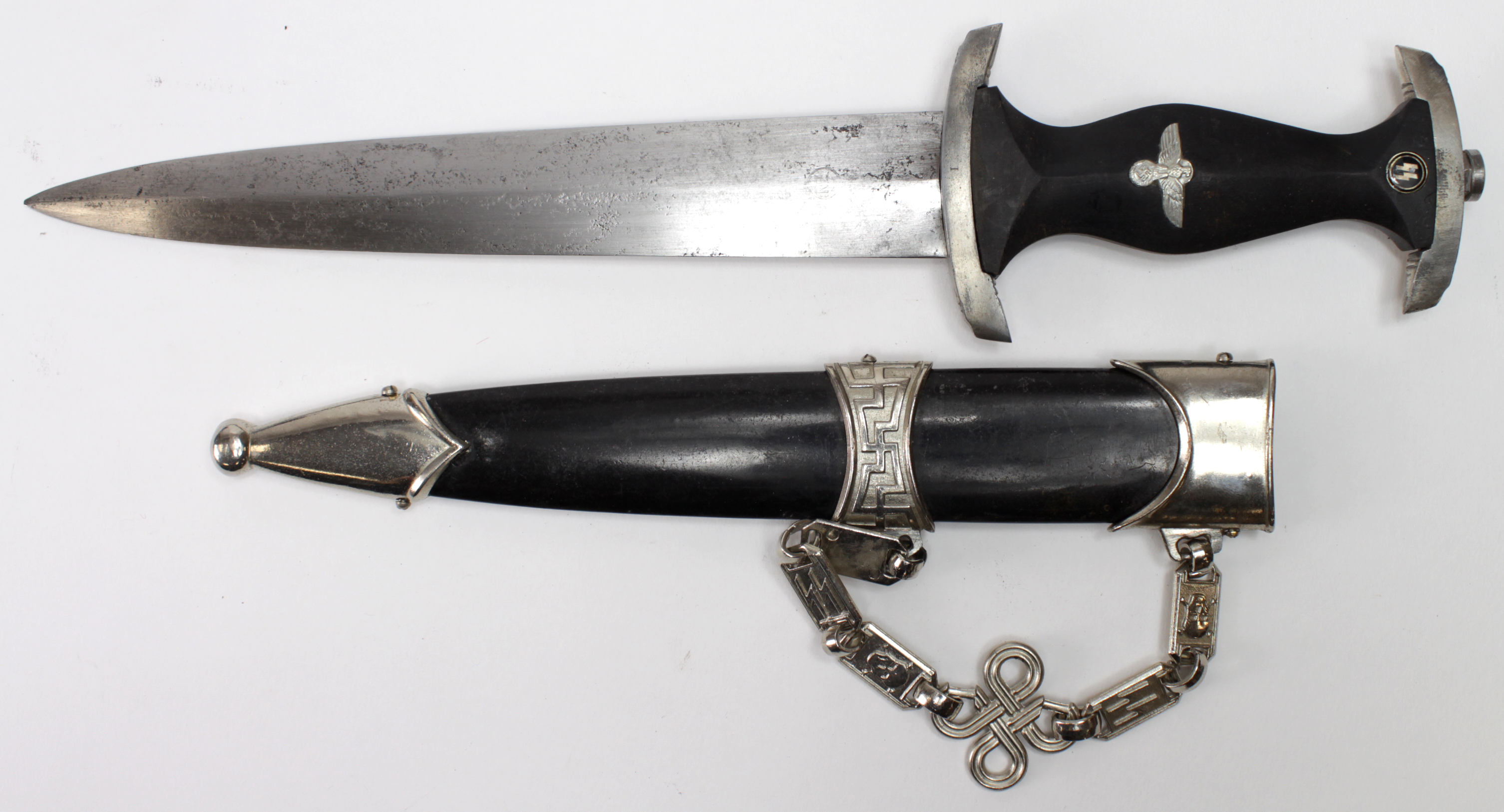 German SS Chained dagger, a composite piece, some original parts inc ...
