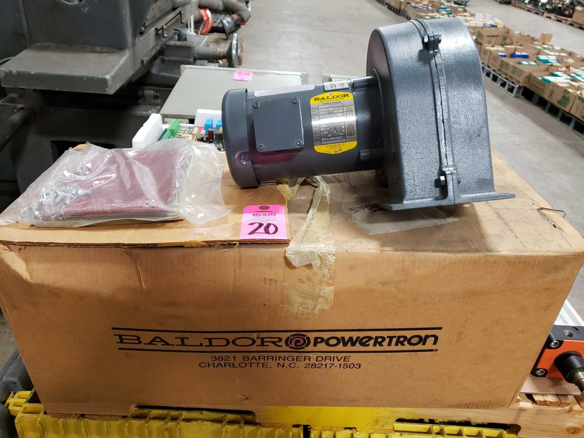 1hp Baldor Powertron blower assembly. 3 phase, 208-230/460v, 3450rpm ...