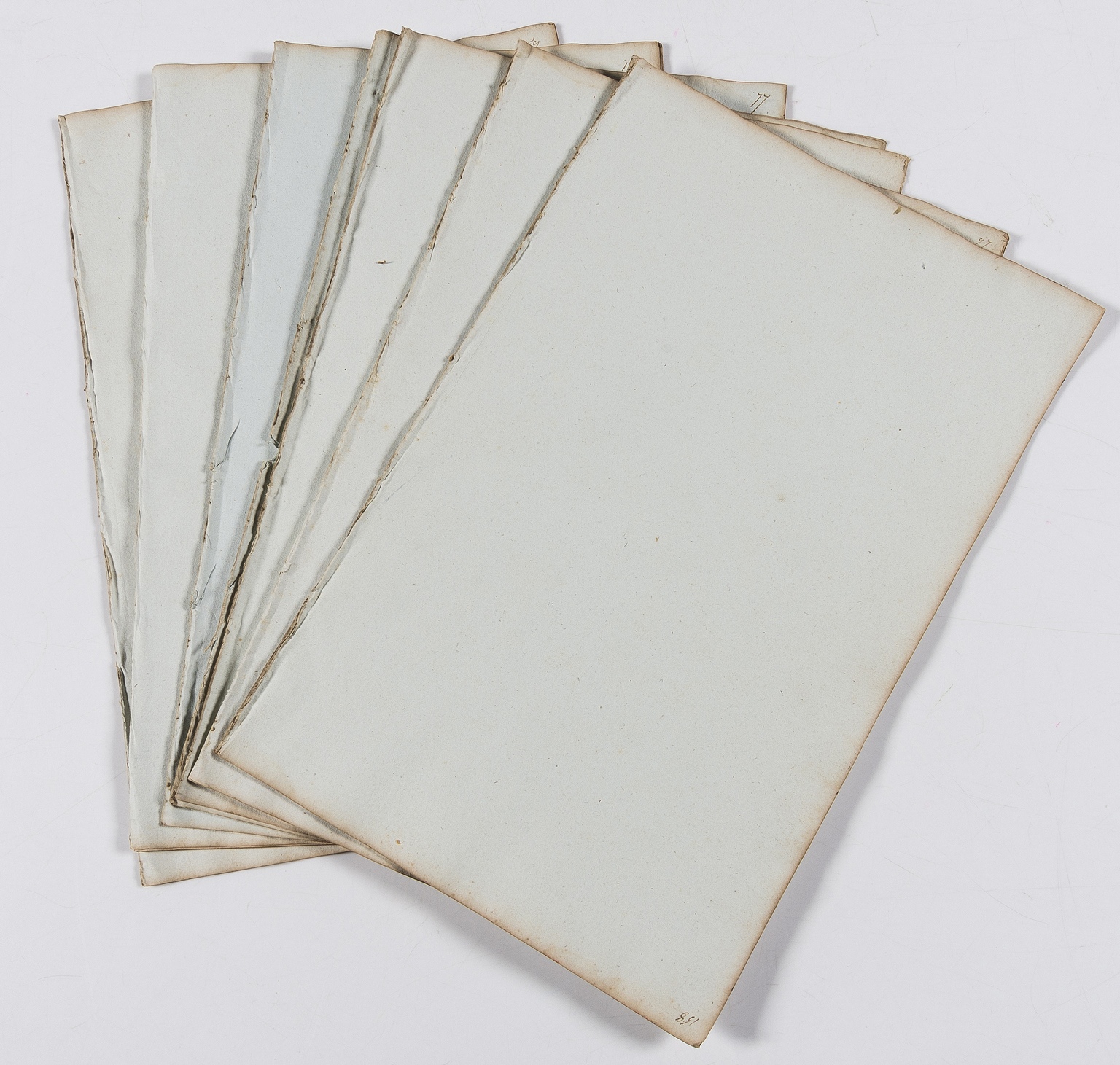 Blank paper.- c.50 sheets of late 18th century paper, c.374 x 244mm ...