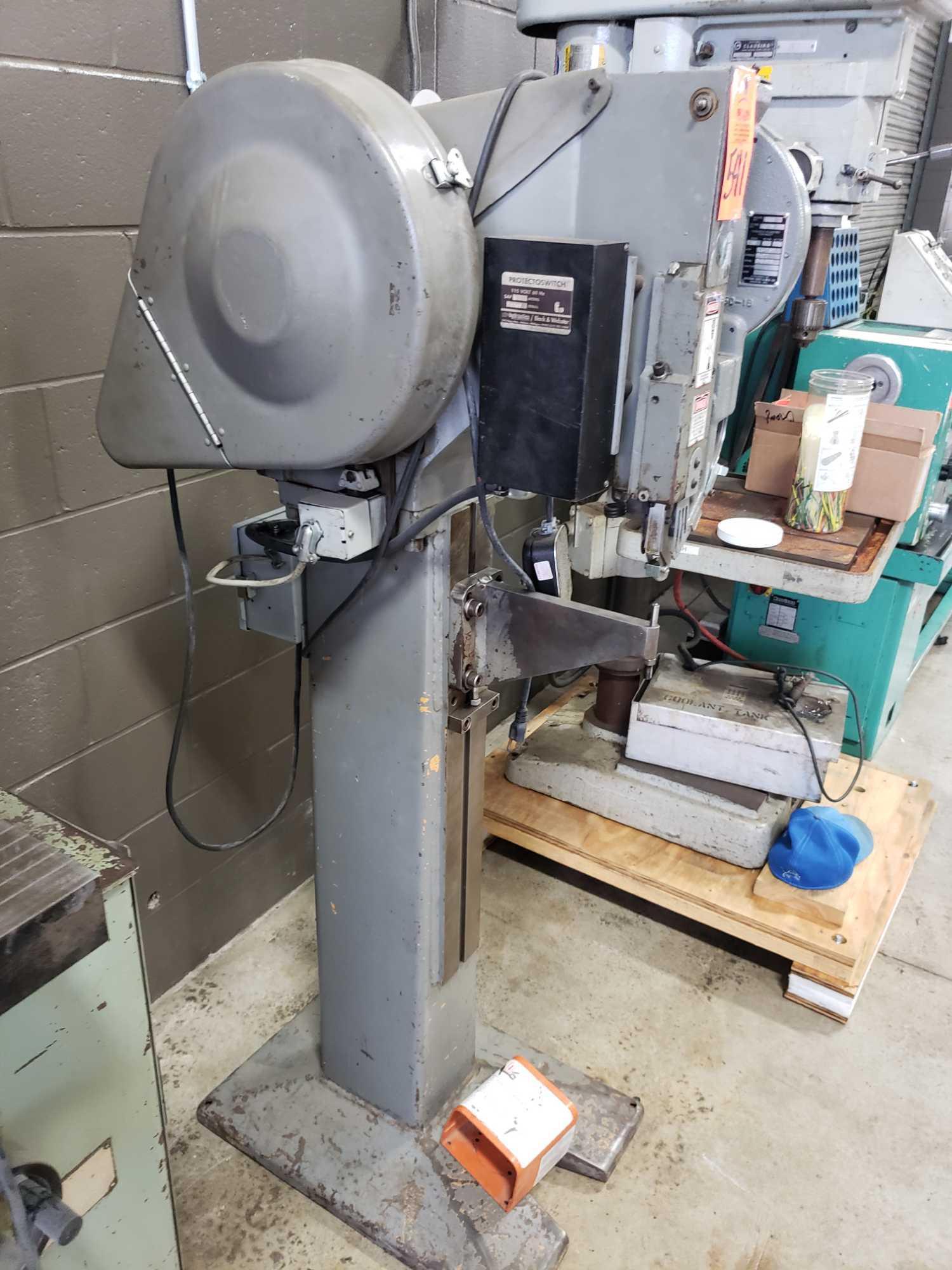 National Rivet & Mfg model 500 rivet machine with foot switch.