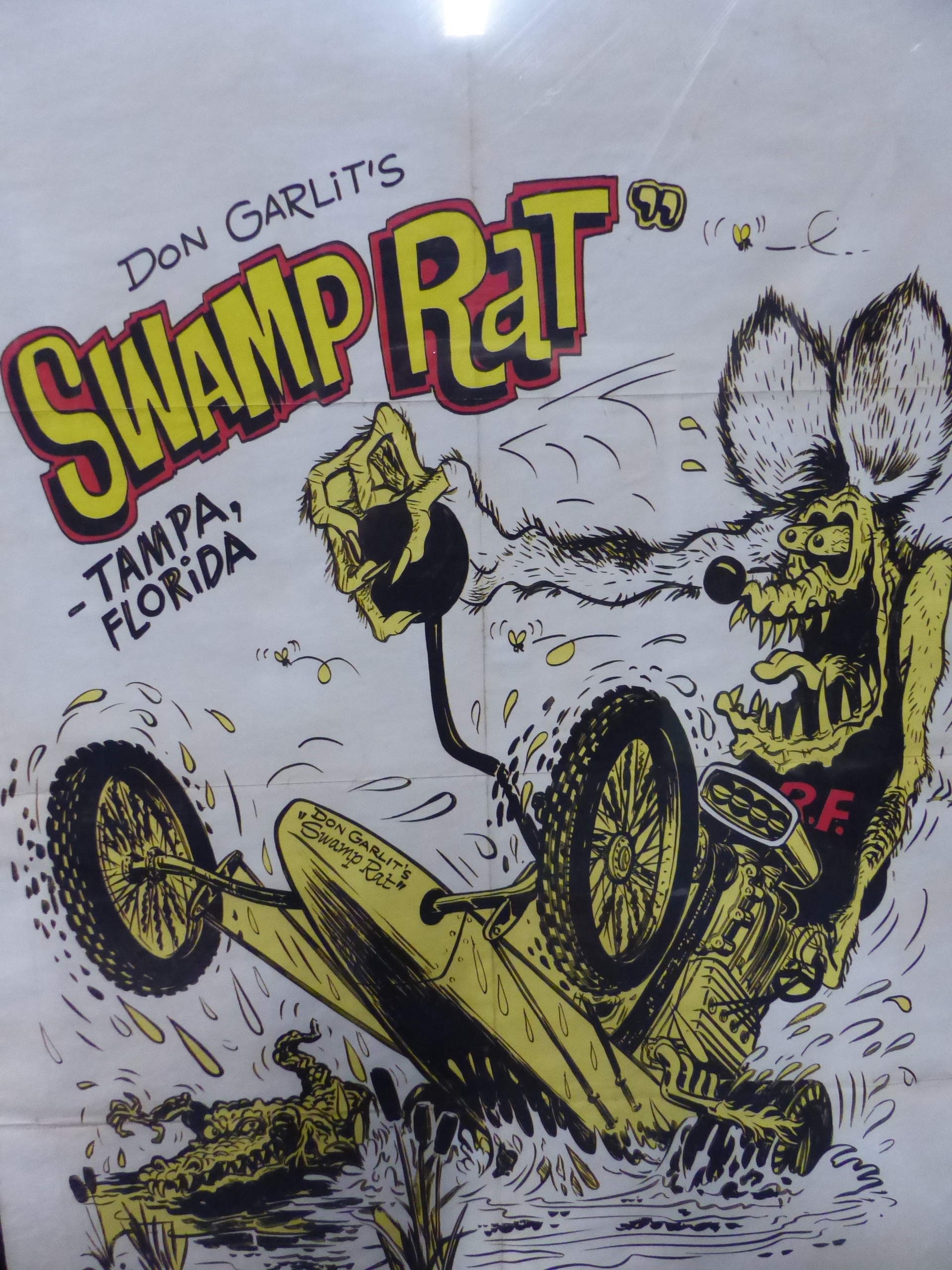 A RARE POSTER FOR DON GARLITS SWAMP RAT, TAMPA FLORIDA (DRAG RACING ...