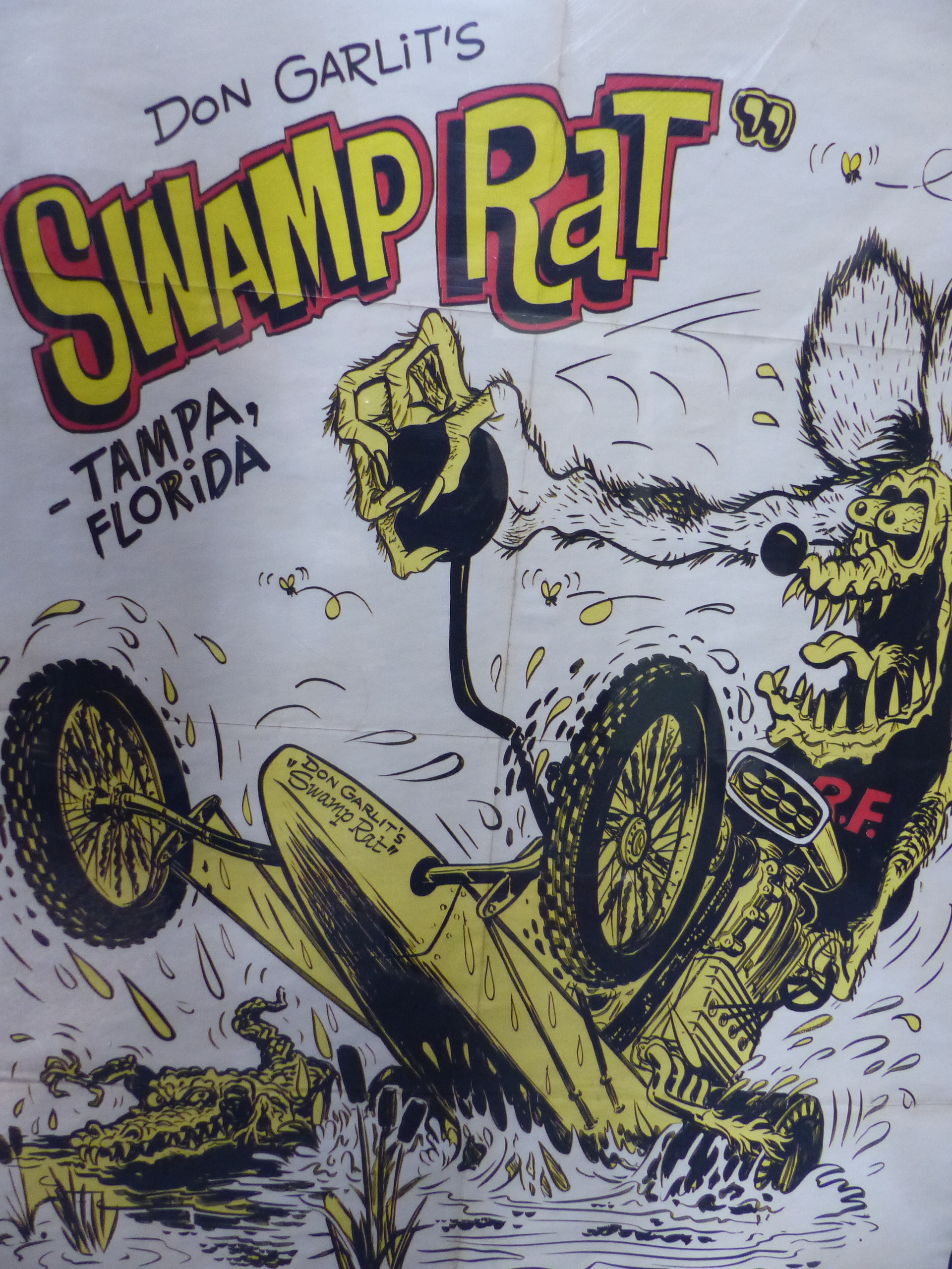 A RARE POSTER FOR DON GARLITS SWAMP RAT, TAMPA FLORIDA (DRAG RACING ...