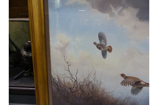 J.C.HARRISON (1898-1985) A COVY OF FRENCH PARTRIDGE IN FLIGHT, SIGNED ...