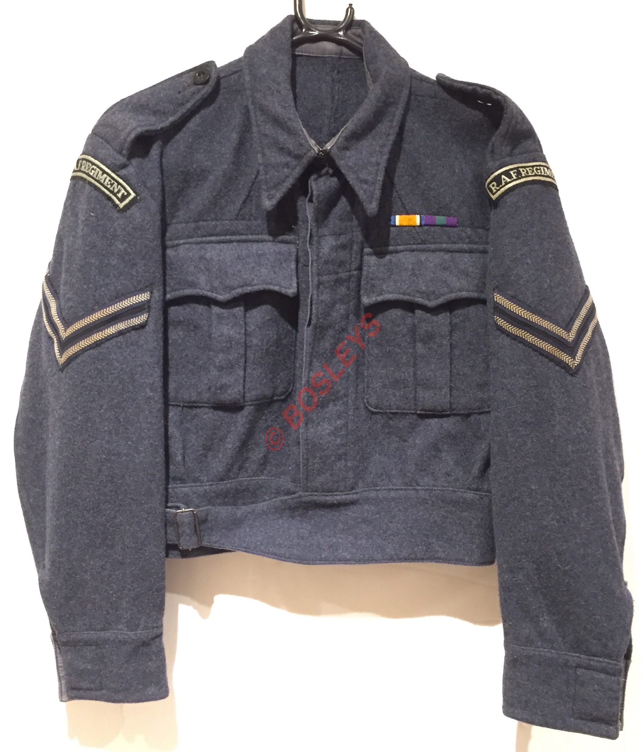 WW2 RAF Regiment 1945 War Service Battledress Blouse Tunic.A good clean ...