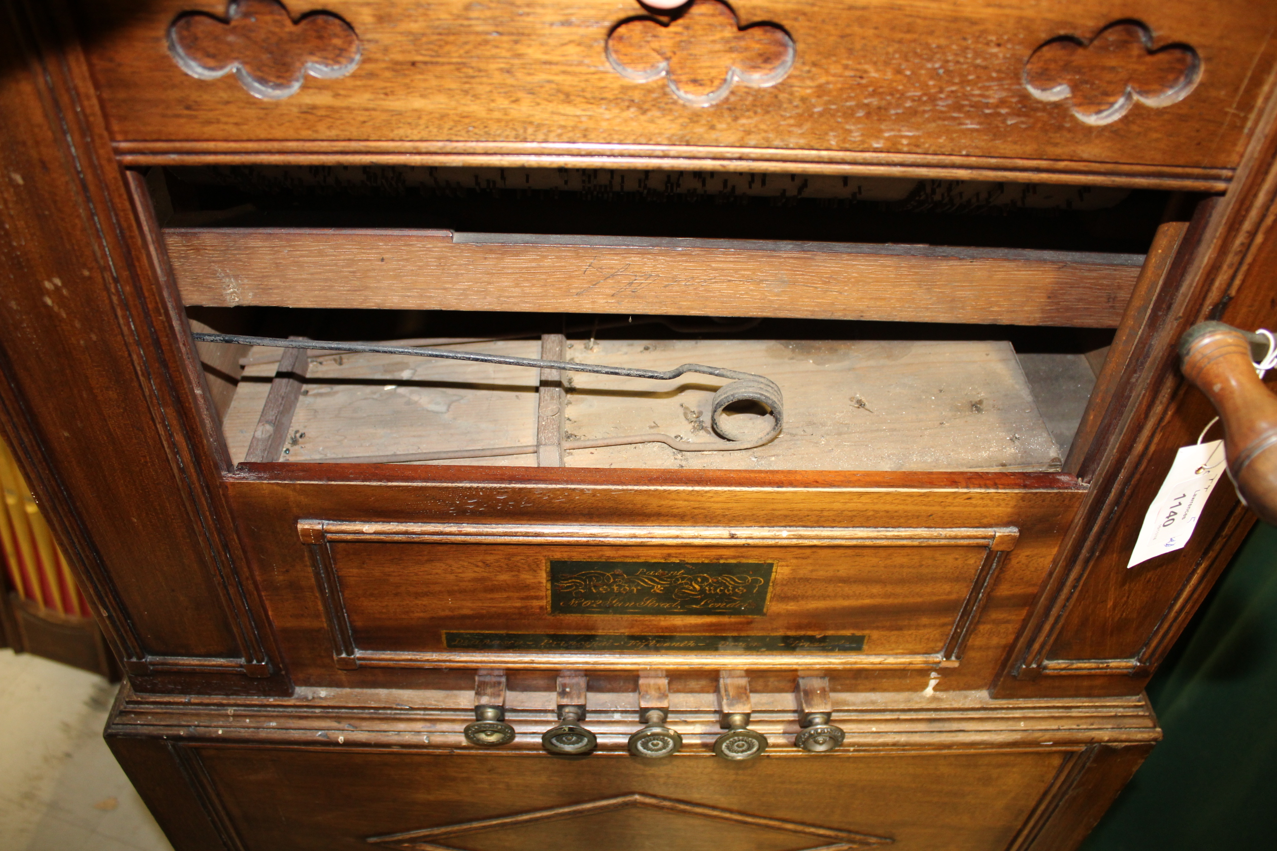 ASTOR & LUCAS 19THC ENGLISH BARREL ORGAN an early 19thc Gothic style ...