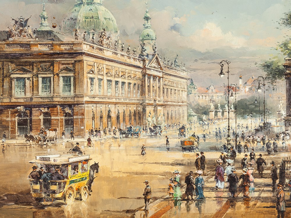 Detlev Nitschke, Berlin City Palace, Oil Painting, c.1960 Oil on panel ...