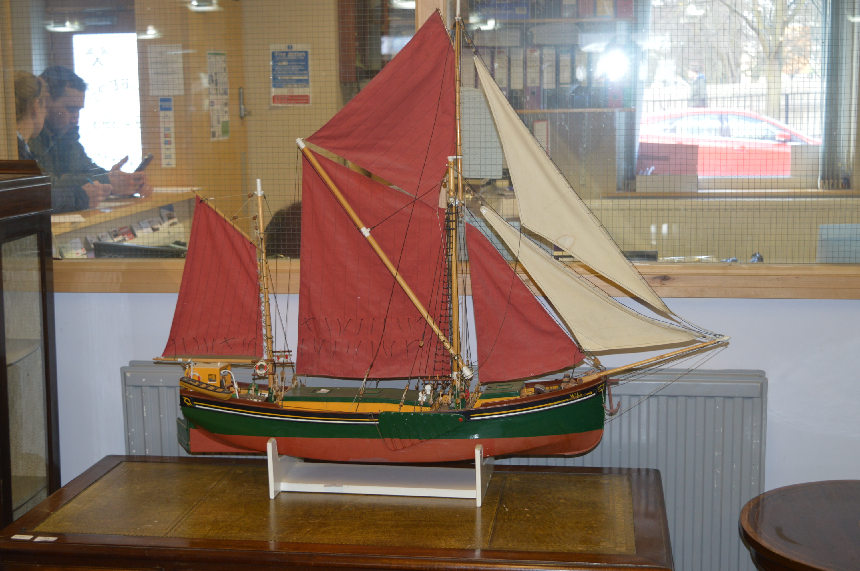 Large Scale Model Thames Sail Barge on Stand