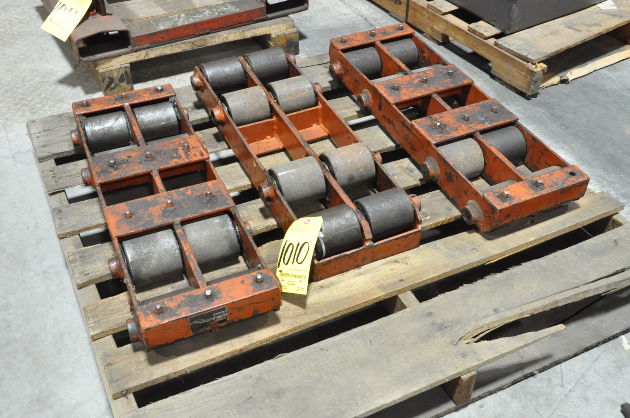 Lot-(3) Heavy Haul 10-Ton Capacity Roller Machine Skates on (1) Pallet