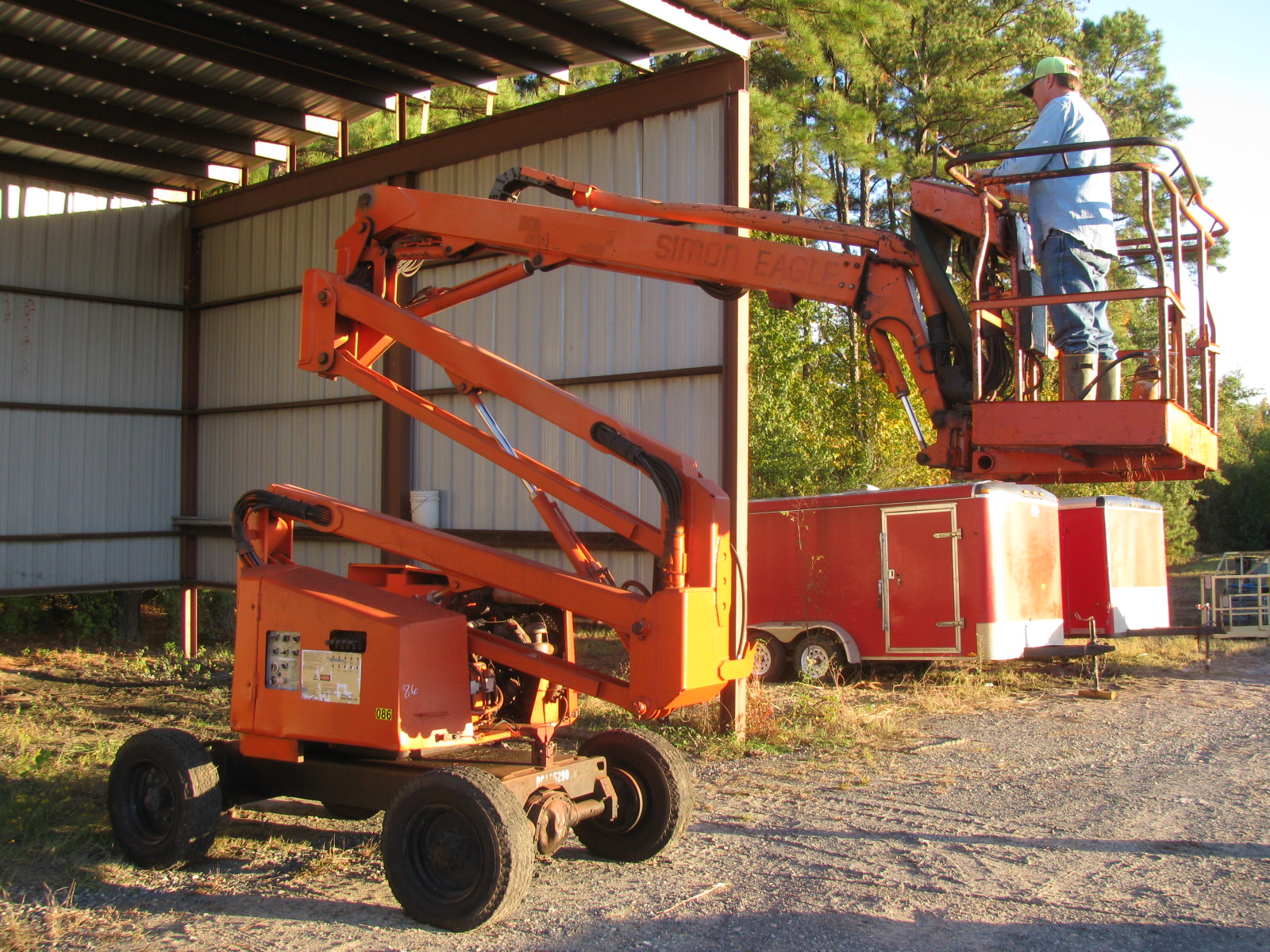 Simon Aerials Man Lift, Wisconsin Engine Gas/LPG, Model # W41770, Sr ...