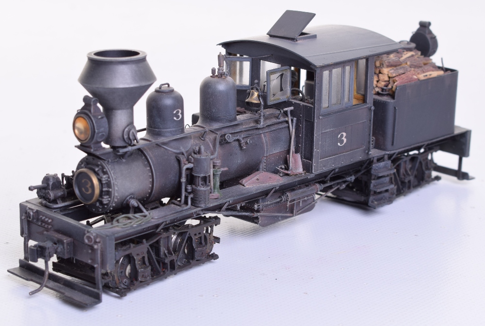 Kit built brass On3 gauge model of a Shay #3 Lumber locomotive, finely ...