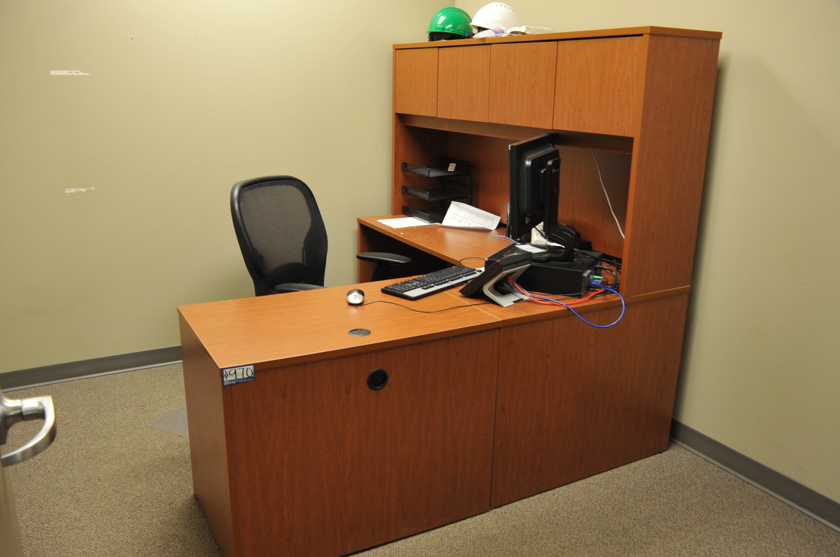 Lot of Office Furniture - Fixtures & Equipment; L-Shaped Desk with ...