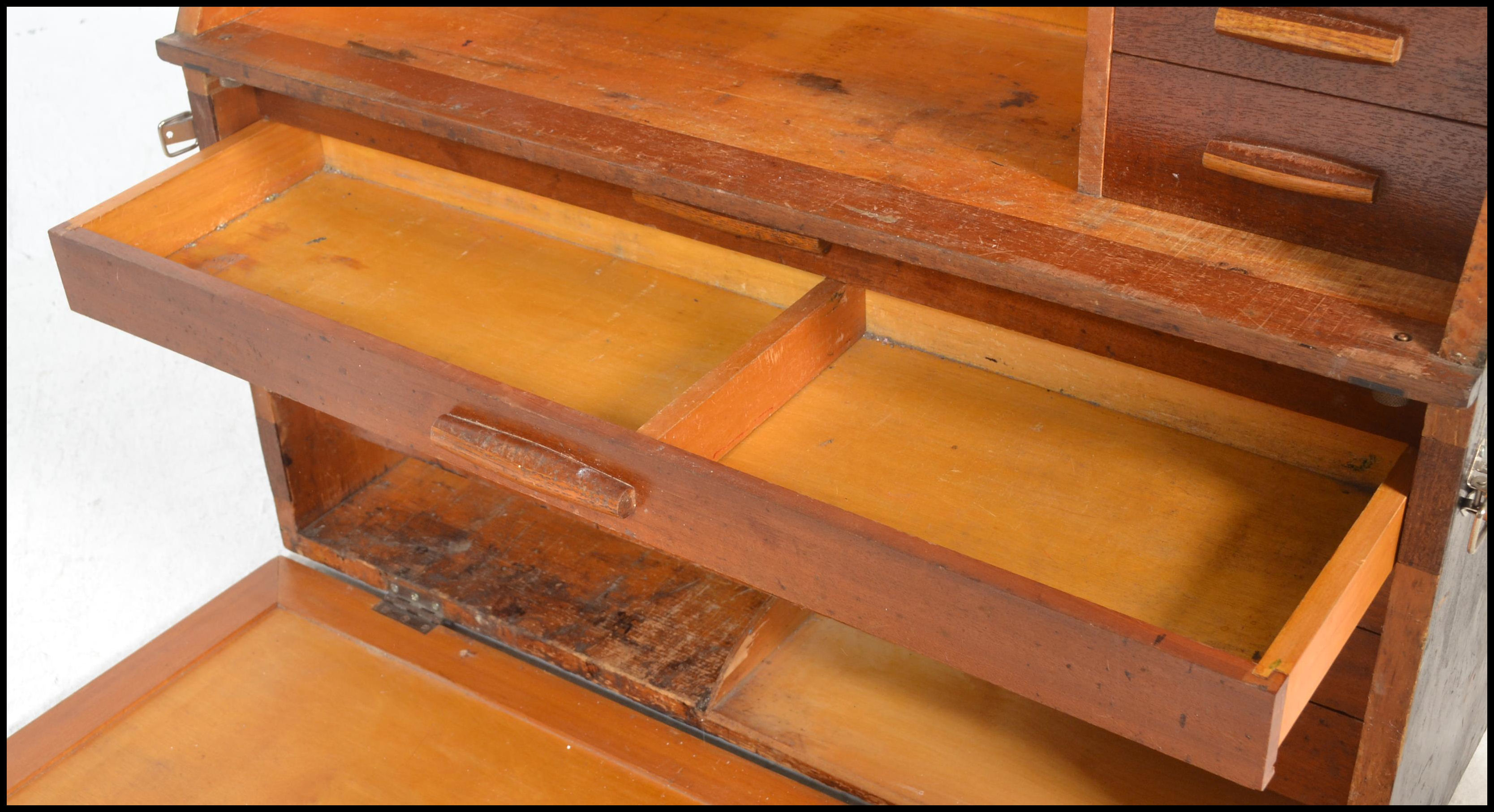 A vintage mid 20th Century apprentice tool box, constructed by the ...