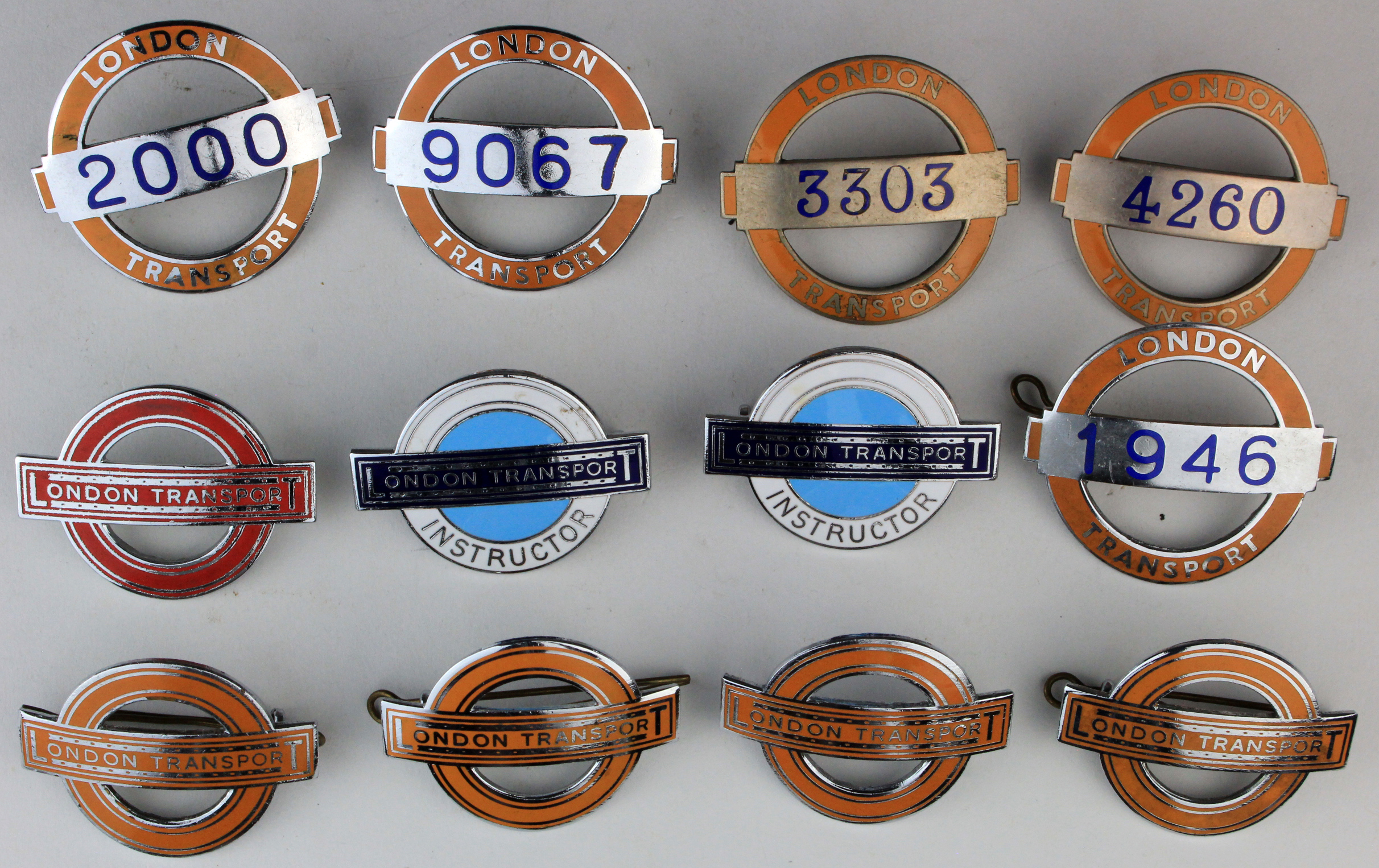 London Transport enamelled cap badges (approx 12)