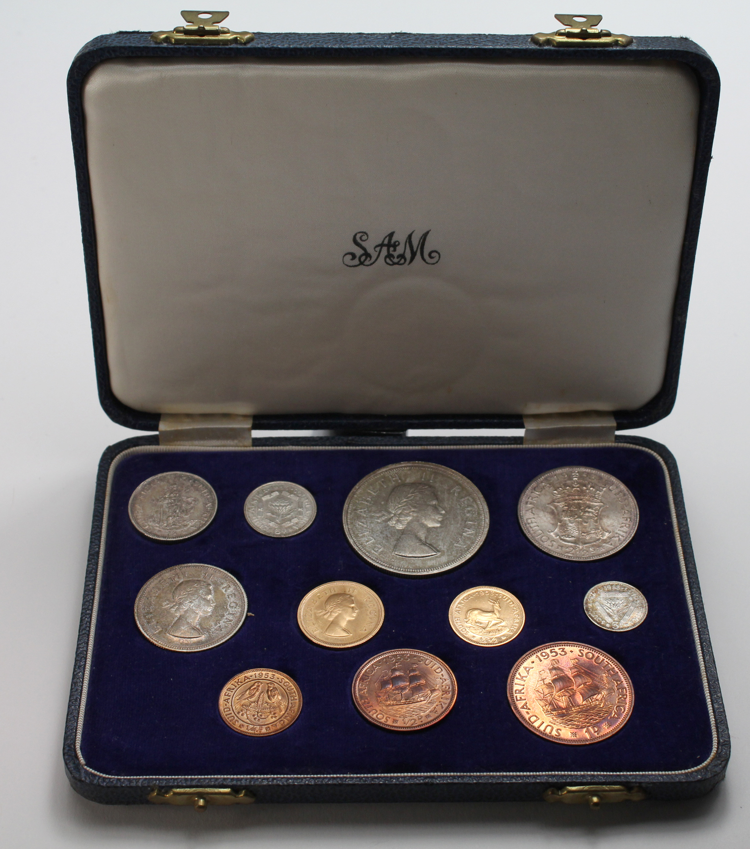 South Africa Proof Set 1953 (11 coins) aFDC boxed as issued