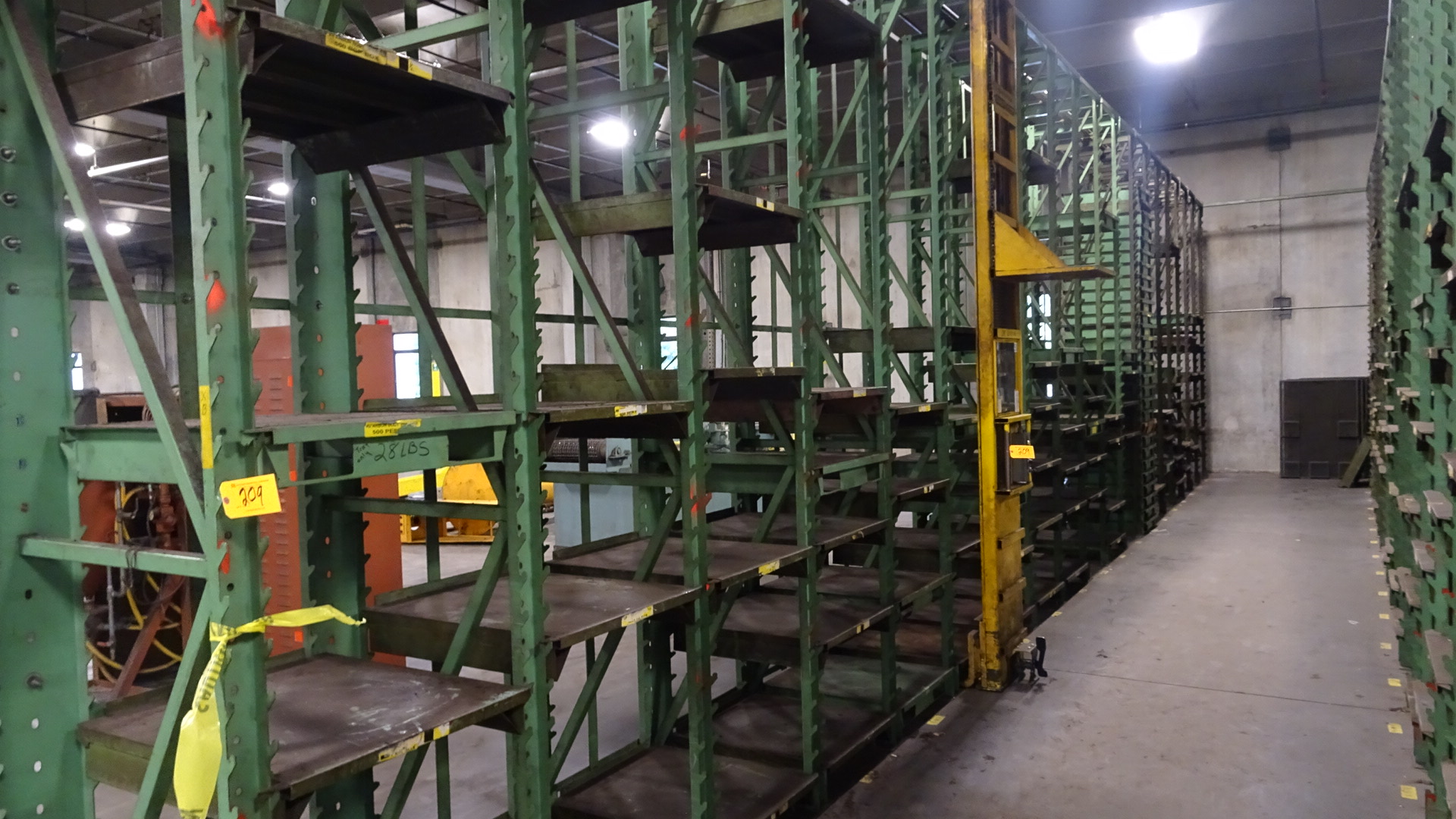 { Option of lots: 208, 209 } } Stanley-Vidmar Stacker 38 Section ...