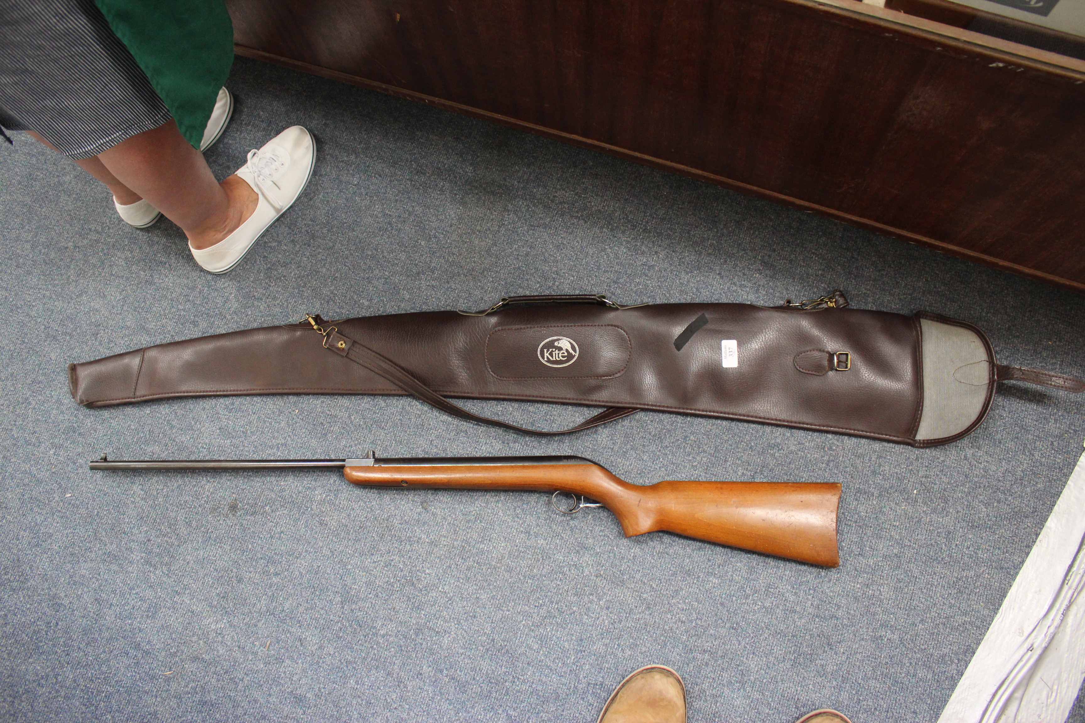 A BSA CADET MAJOR .177 CALIBER BREAK BARREL AIR RIFLE
