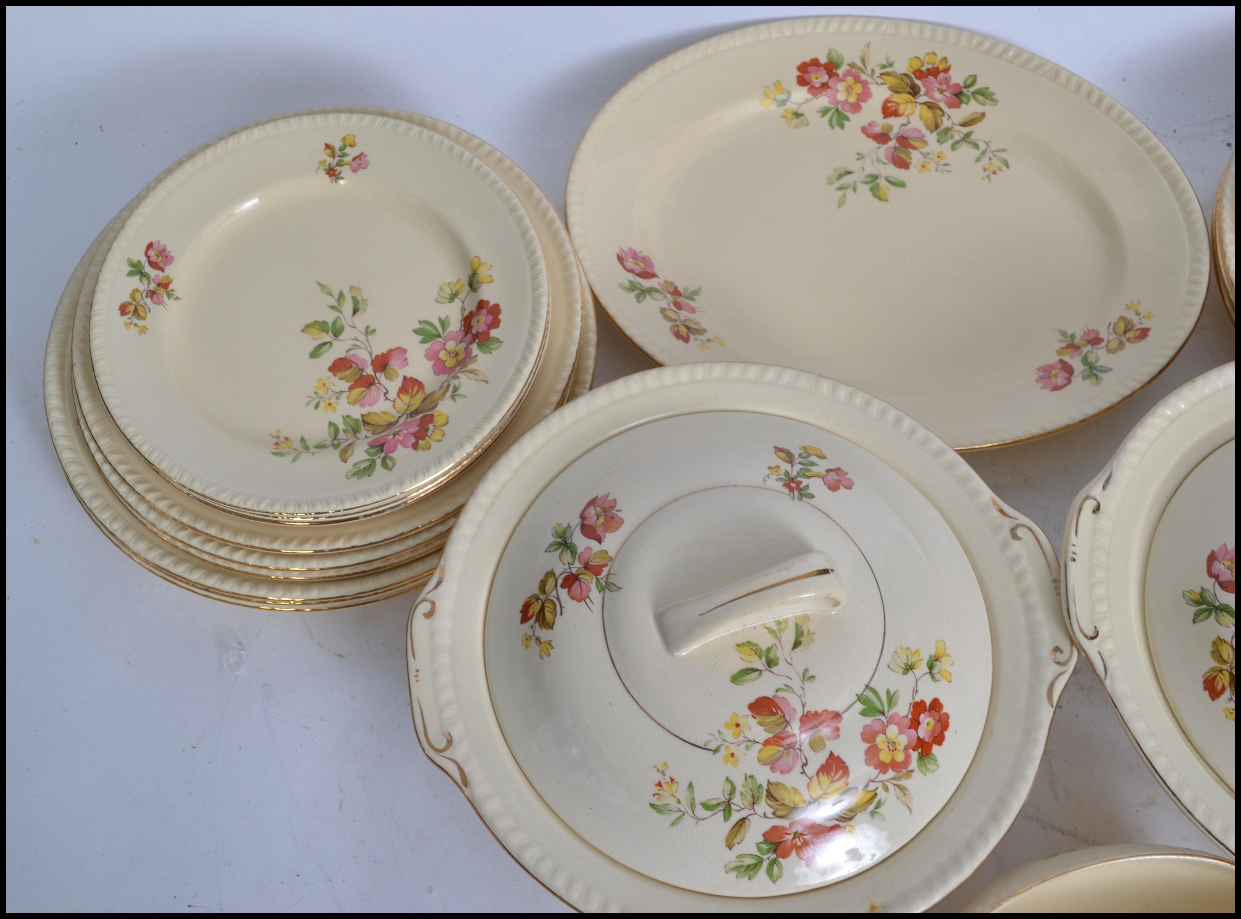 A Swinnertons harvest pattern dinner service consisting of tureens ...