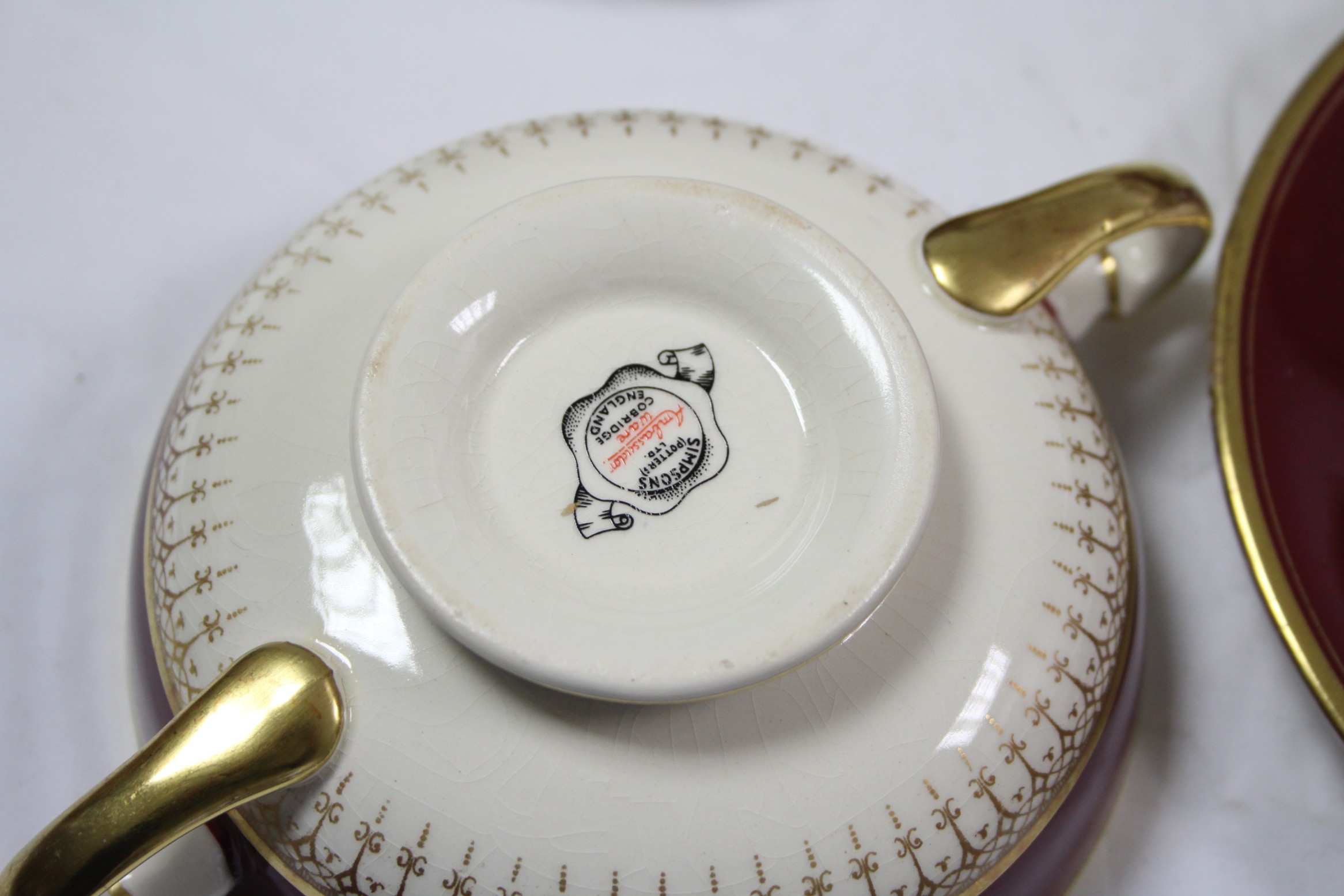 A Simpsons pottery of Cobridge thirty-seven piece Ambassador ware part ...