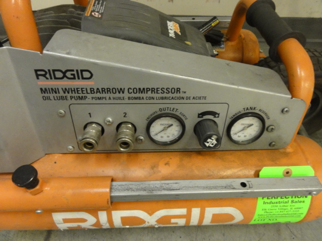 Ridgid 5 Gallon Mini Wheelbarrow Air Compressor, Model OL50145MW, 145 ...