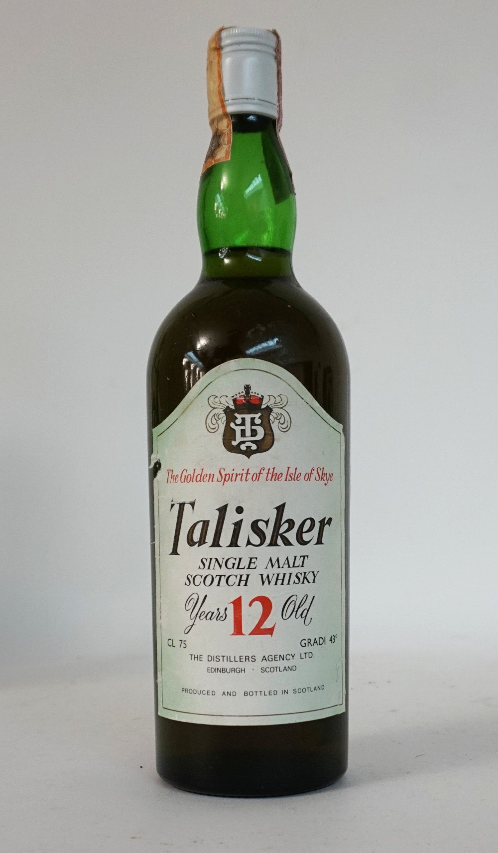 TALISKER 12YO A bottle of TALISKER 12 YEAR OLD Single Malt Scotch ...