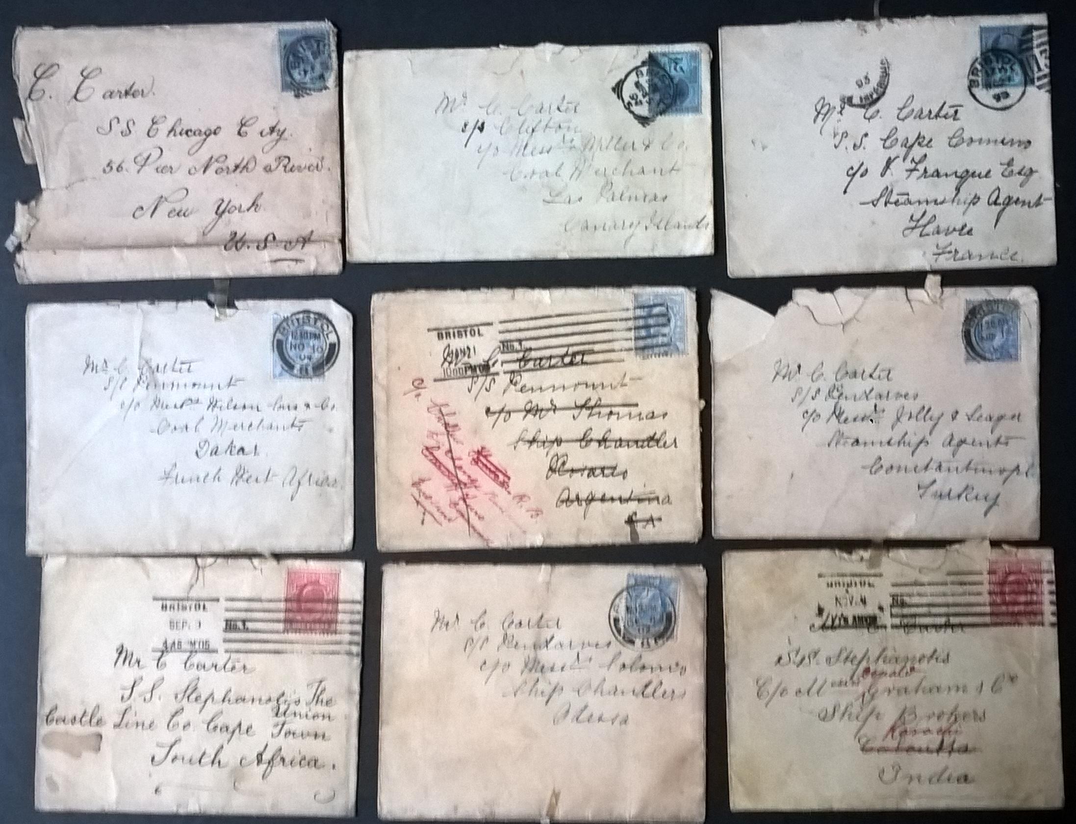 Old British stamped envelopes (x31).Q.Victoria (25) & Edward 7th (6 ...