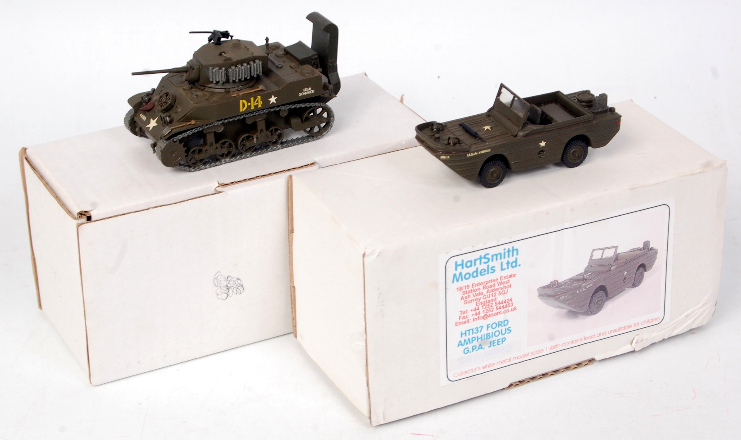 Hart Smith Models, 1/48th scale Military kit built group, 2 boxed ...