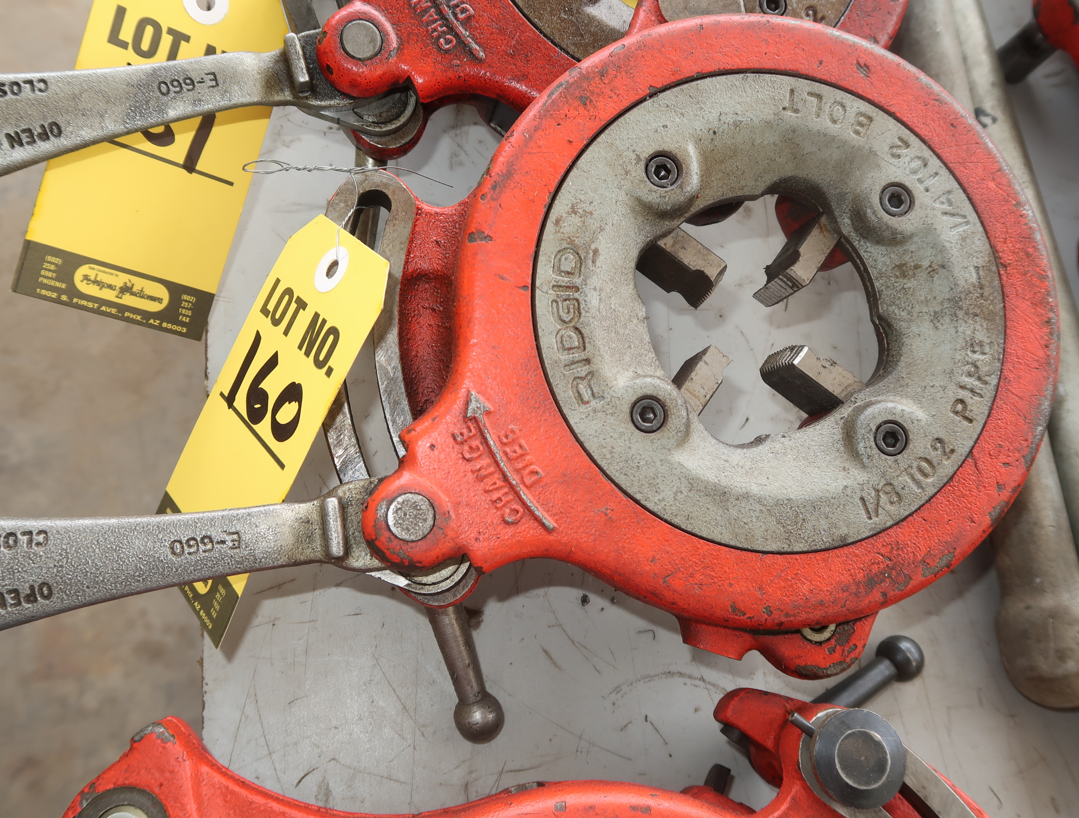 RIDGID DIE 1/8" - 2" PIPE, 1/4" - 2" BOLT