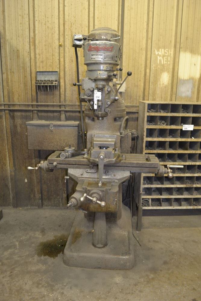 Bridgeport round ram milling machine, 32" table, 8 speed, serial number ...
