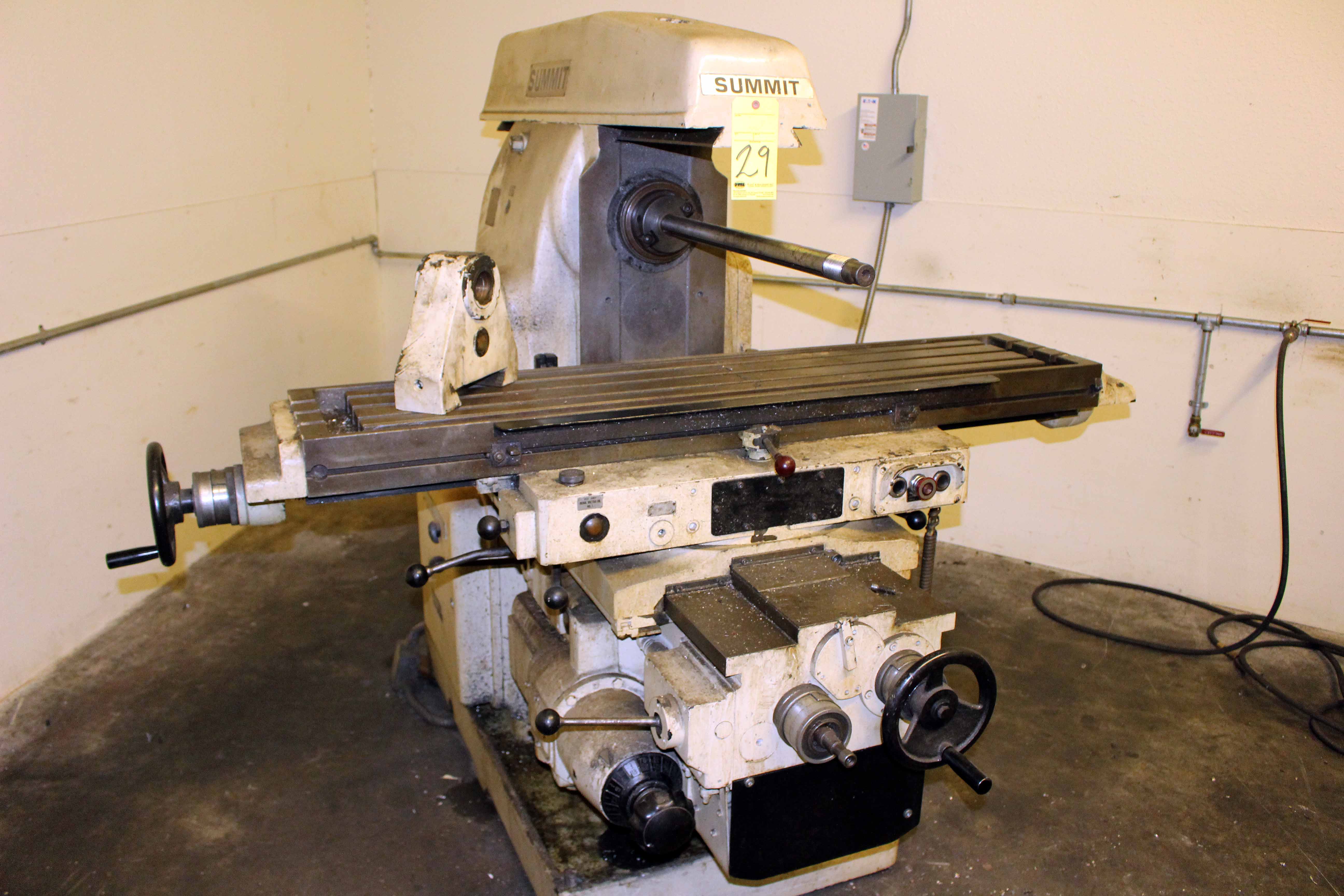 UNIVERSAL HORIZONTAL MILLING MACHINE, SUMMIT MDL. 3UH, 12-1/2" x 60 ...