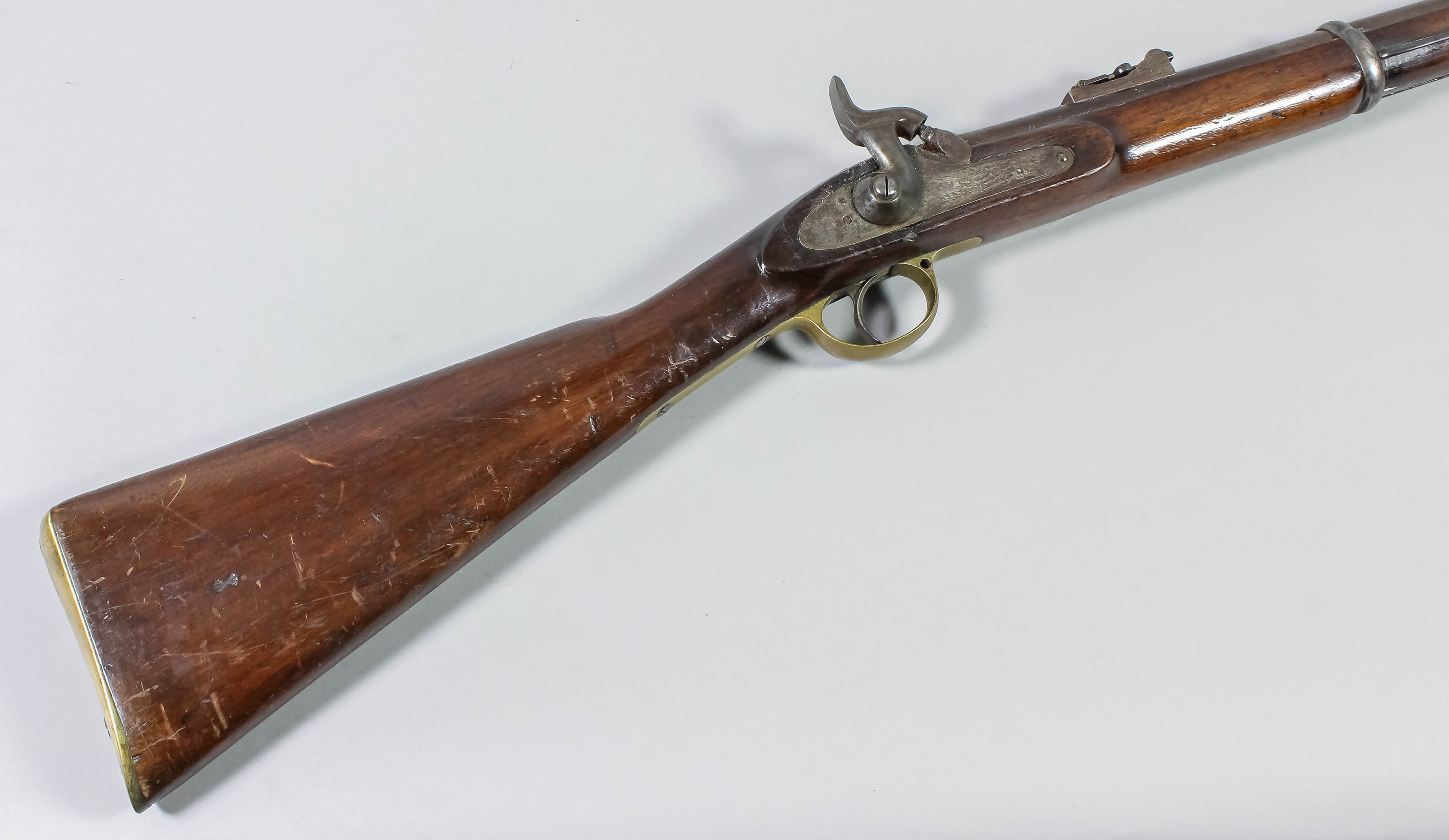 A Windsor P53 1856 (2nd pattern) three band Enfield rifle, the 39ins ...
