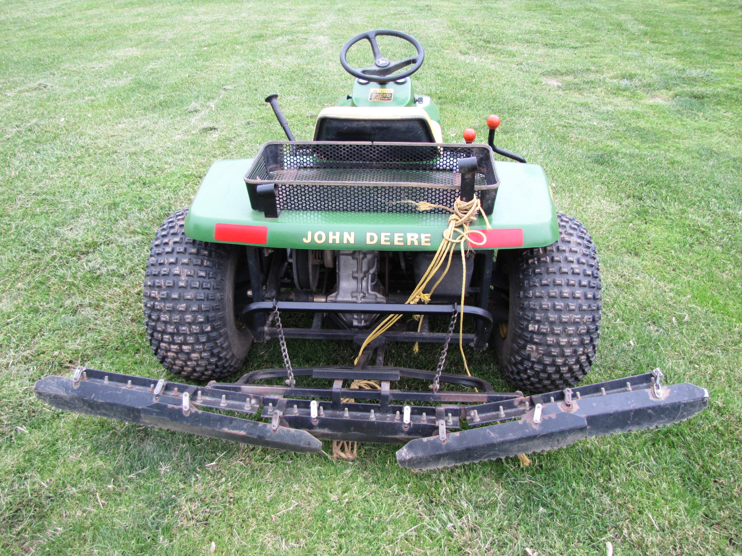 John Deere 1200 Bunker Rake, hydro, manual lift, 930 hrs, front blade ...