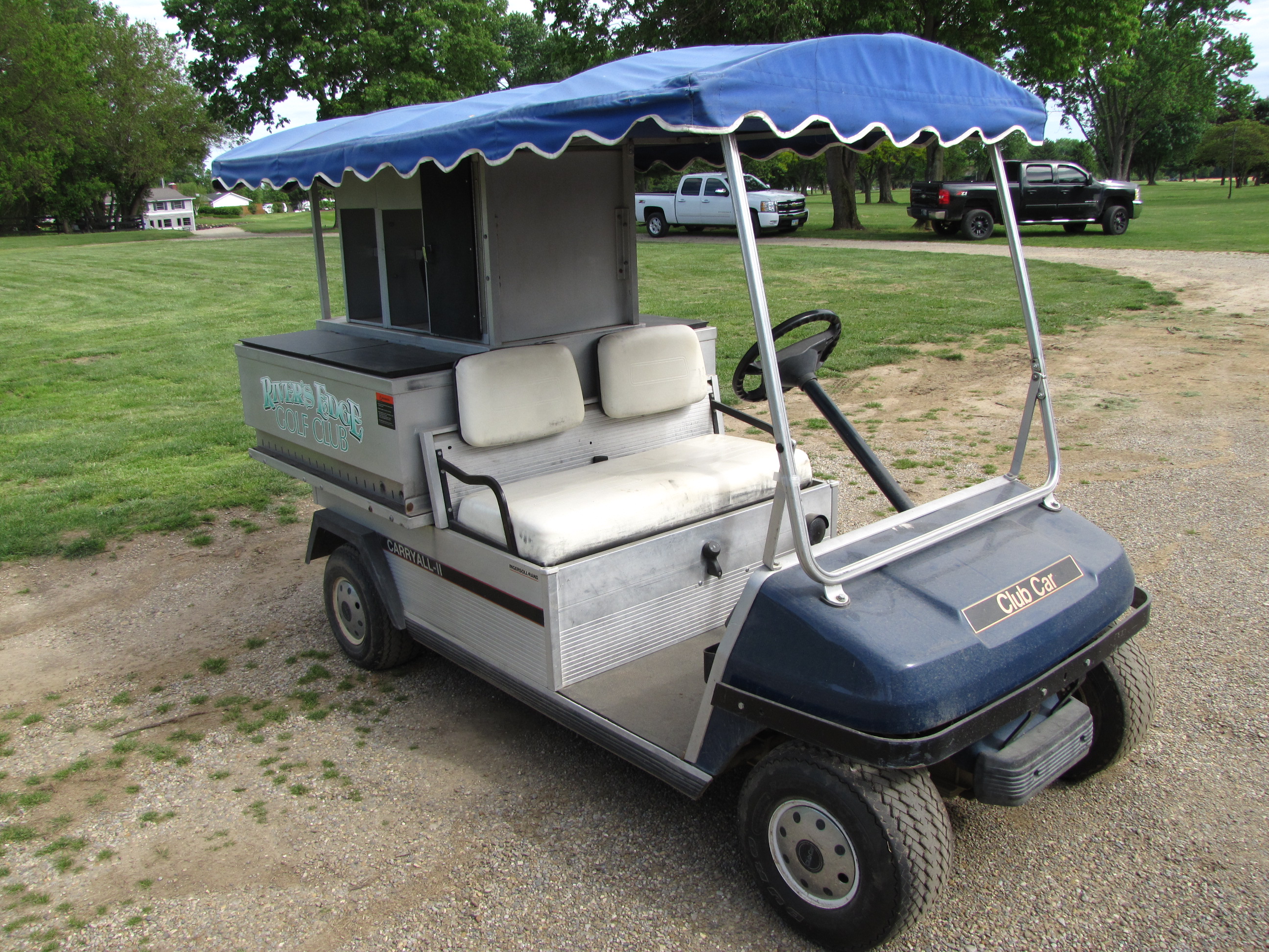 1997 Club Car Carry All II Beverage Cart, blue, gas engine, full length ...