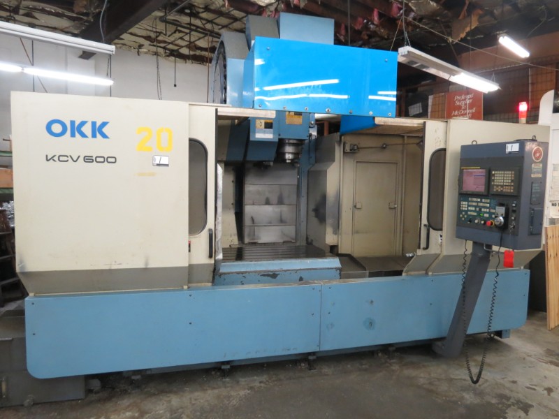 OKK KCV 600 Vertical Machining Center, Fanuc Series 16iM Control, 60" x ...