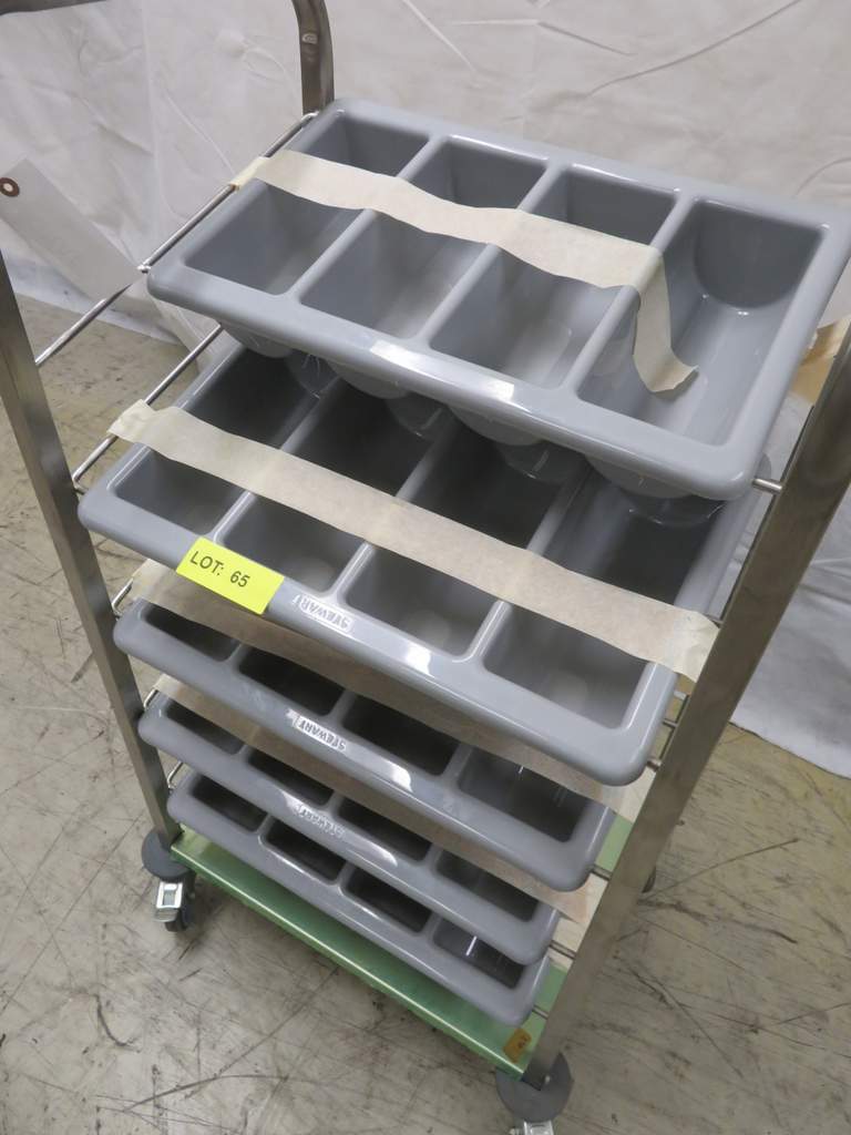 Stainless Steel cutlery Trolley 5 Shelf, 61x45x118cm (LxDxH)
