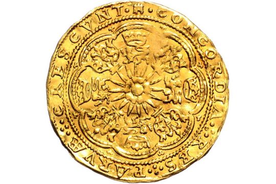 Rose Noble - 1600's - Gold coin Rosenoble based on the English model o ...