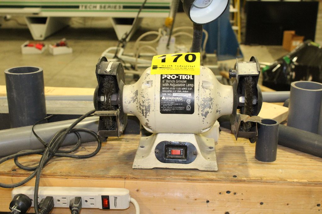 PRO-TECH 6" BENCH GRINDER WITH ADJUSTABLE LAMP